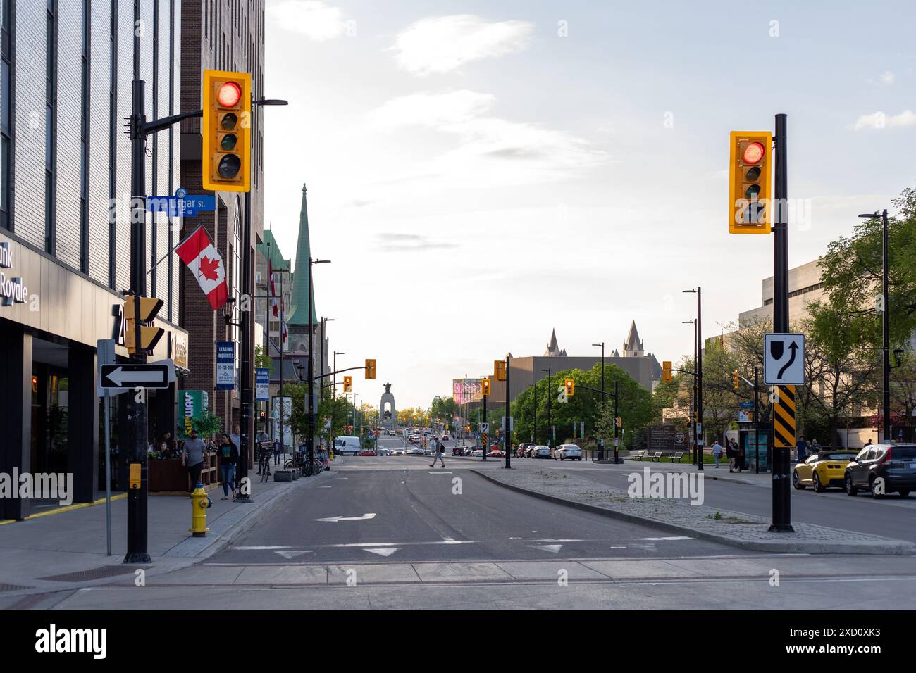 Ottawa, Canada - May 16, 2024: Elgin Street in downtown Ottawa. Road ...