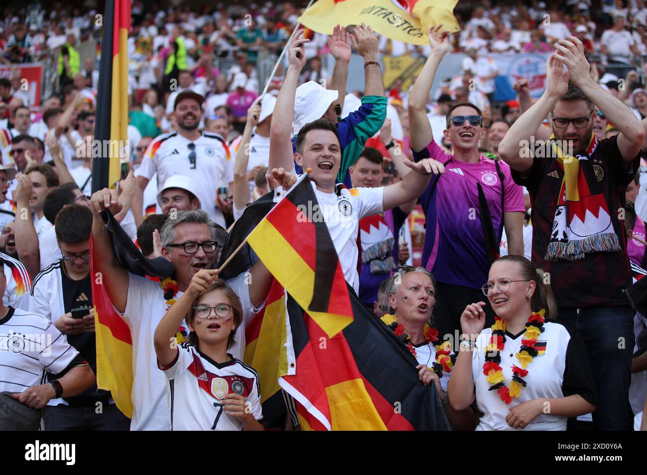 STUTTGART, GERMANY - JUNE 19: German supporters during the UEFA EURO ...