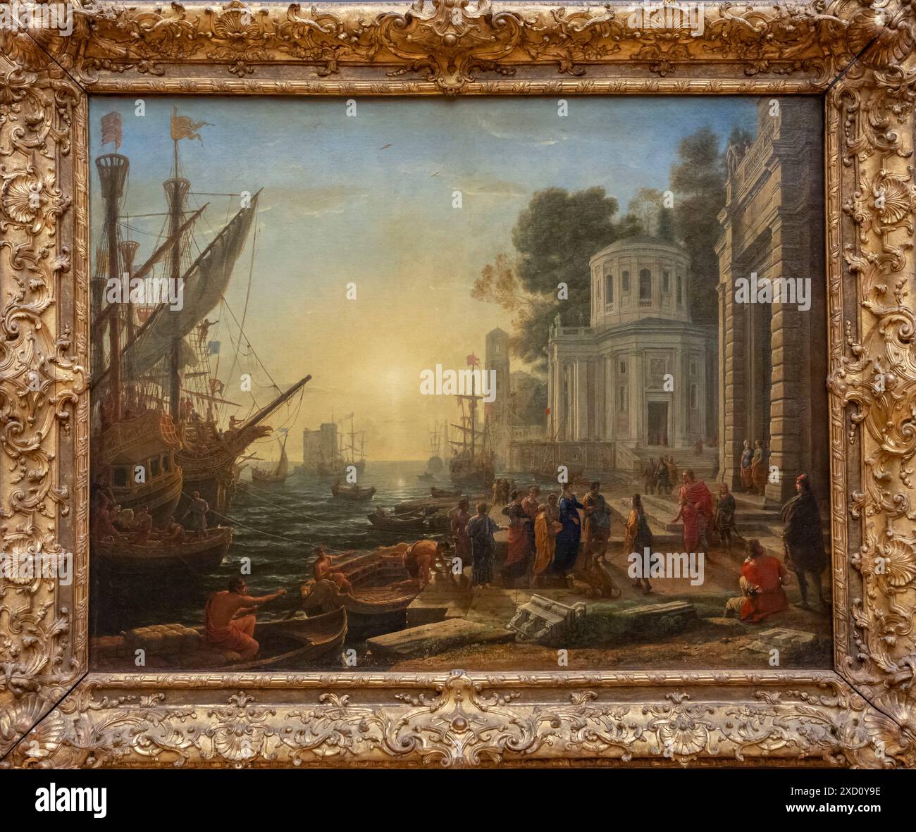 Paris, France - 06 14 2024: Le Louvre Museum. The Landing of Cleopatra ...