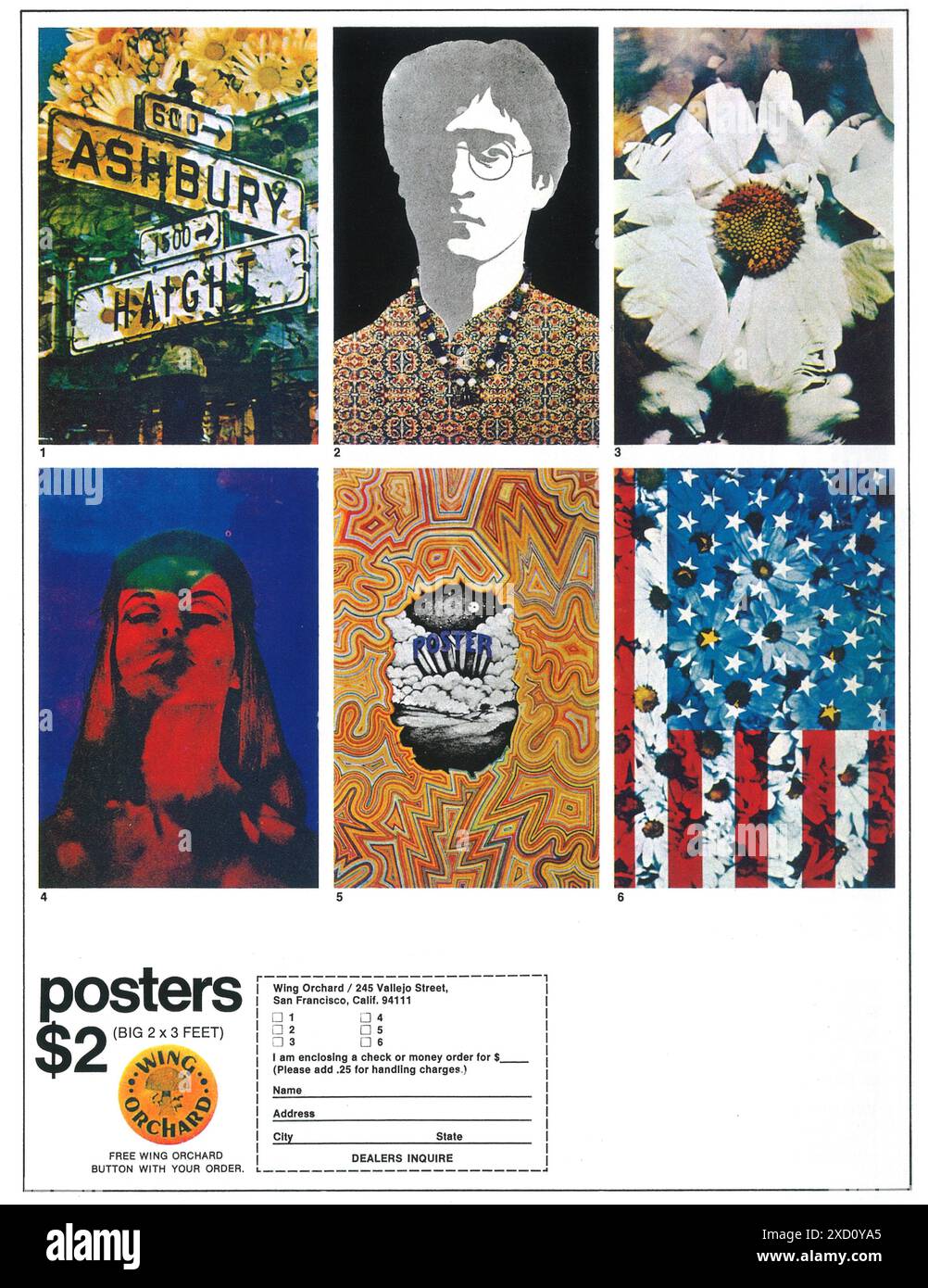 1968 Wing Orchand posters ad Stock Photo - Alamy