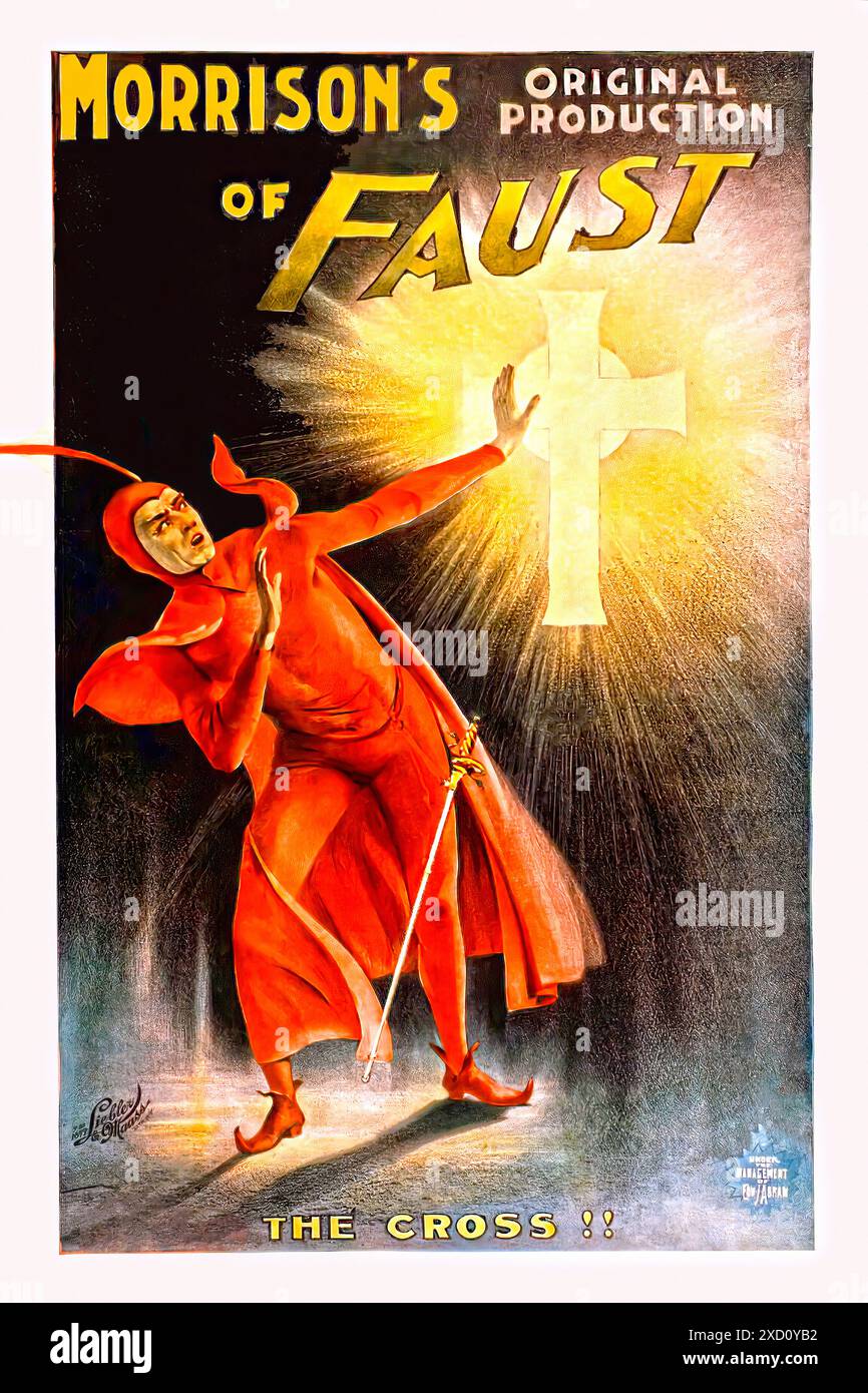Morrison's Original Production of Faust, 1896. - Vintage Print Poster ...