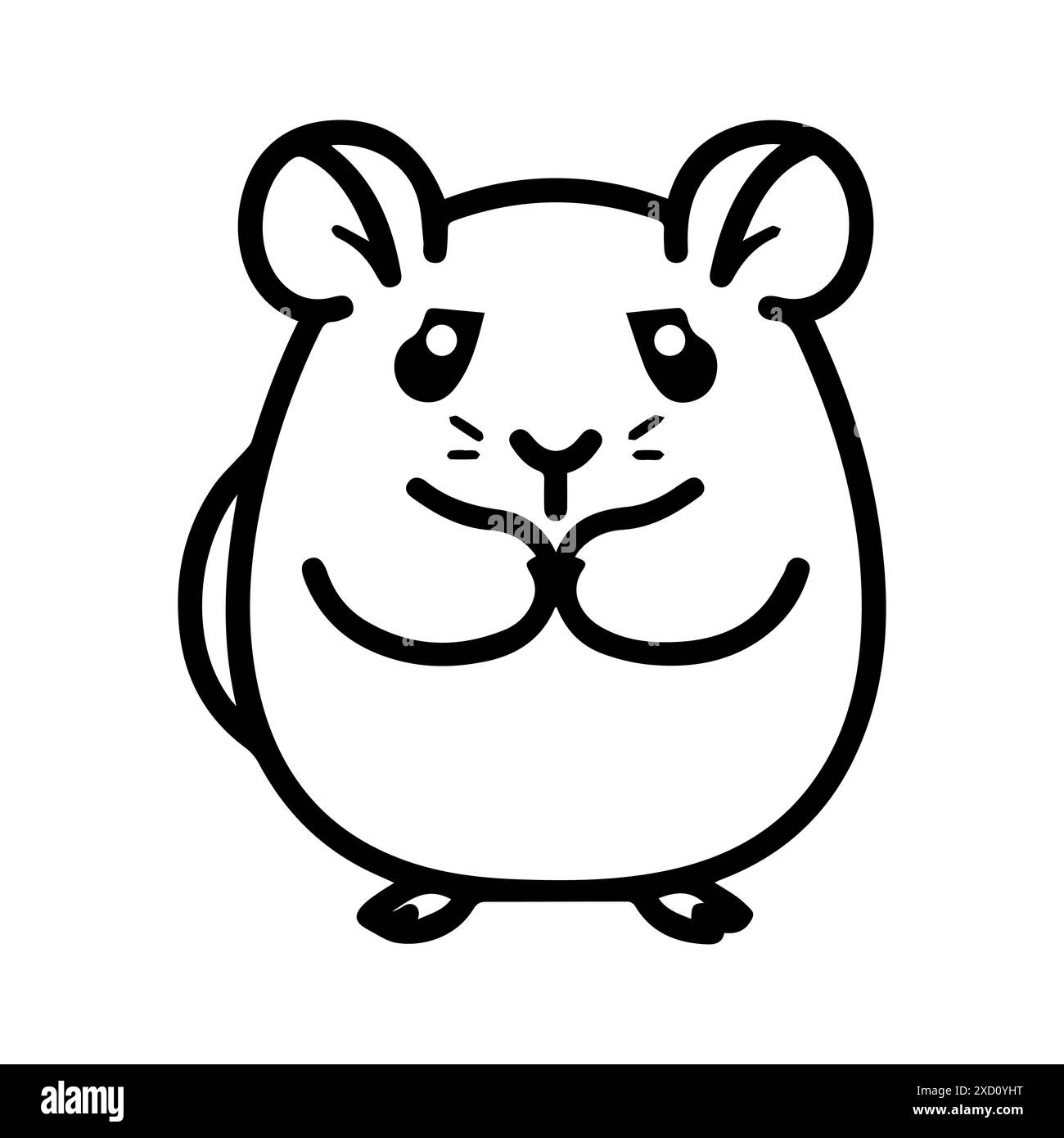 hamster logo or modern line icon. Vector line art and icon design with ...