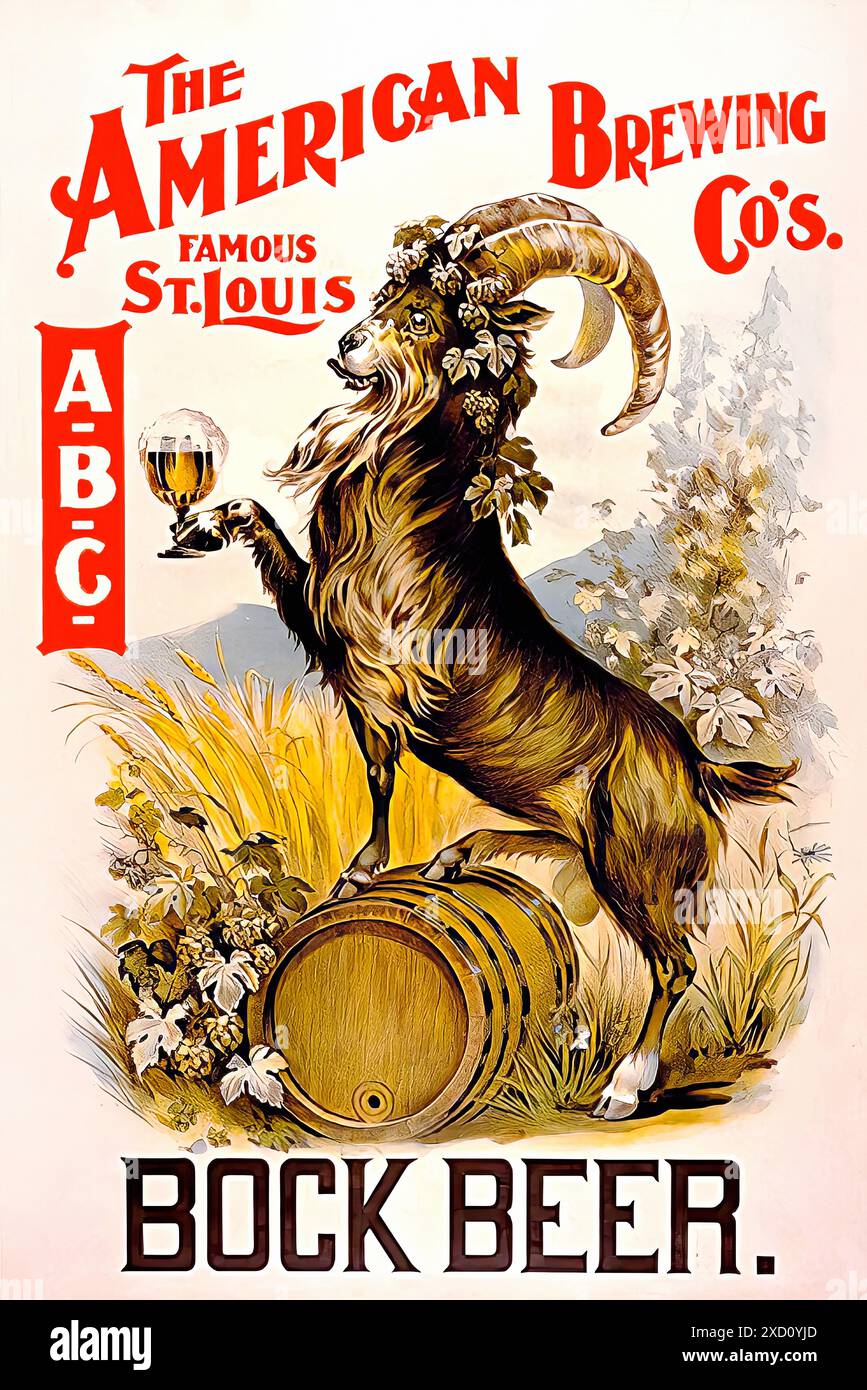 The American Brewing Co's., Famous St. Louis Bock Beer. - Vintage ...