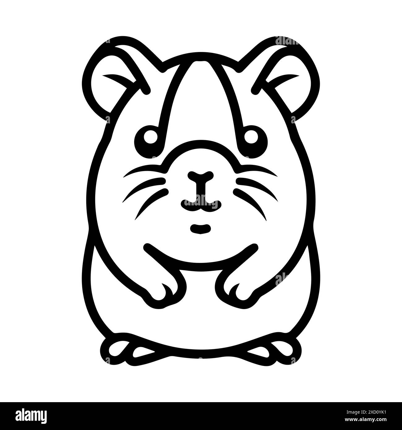 hamster logo or modern line icon. Vector line art and icon design with ...