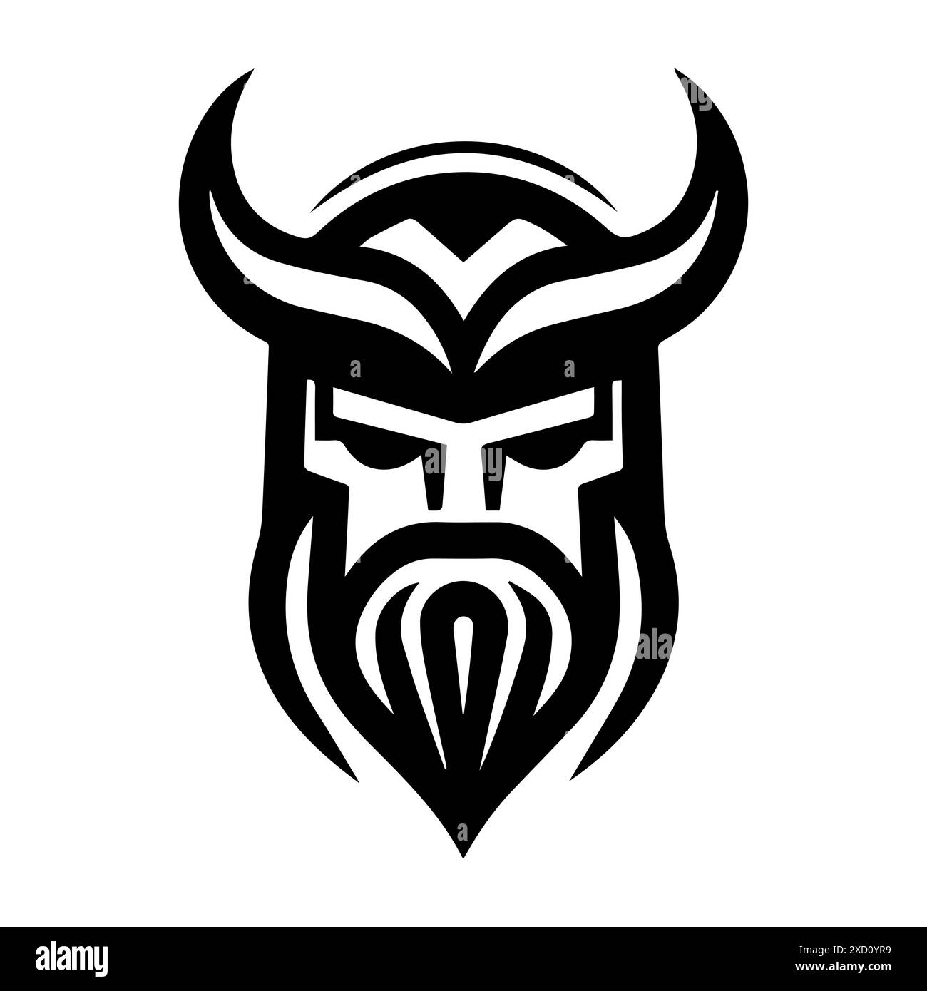 Viking logo or modern line icon. Vector line art and icon design with ...