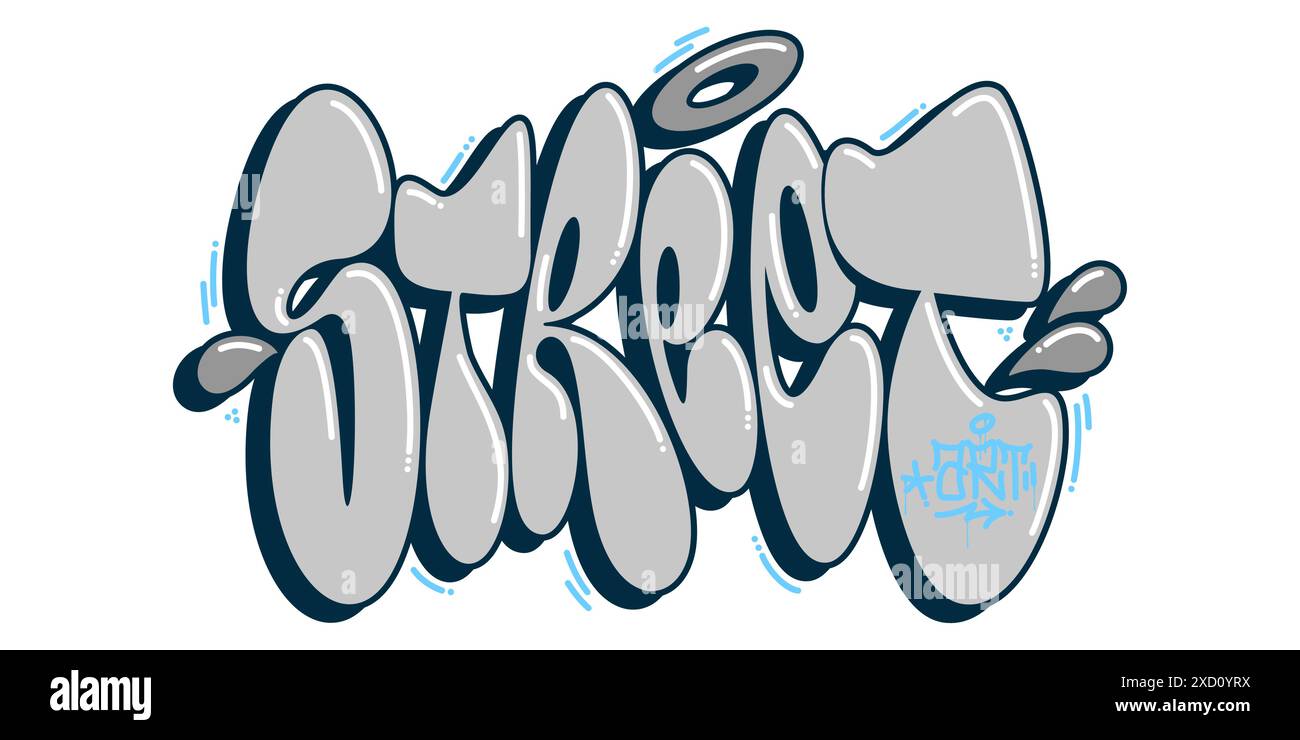 Simple Abstract Urban Graffiti Street Art Word Street Lettering Vector ...