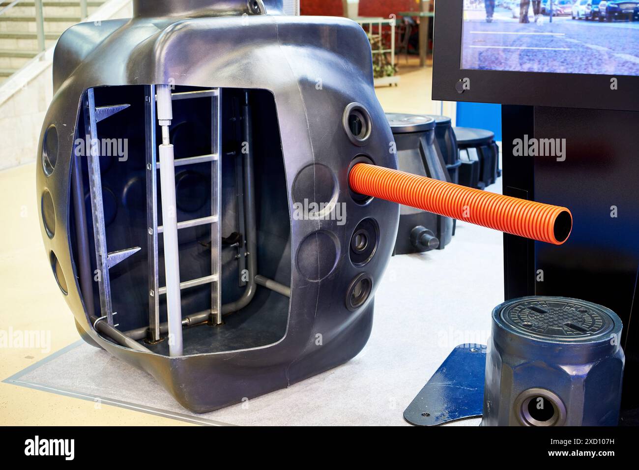 Plastic communication cable well with reinforced frame on exhibition ...