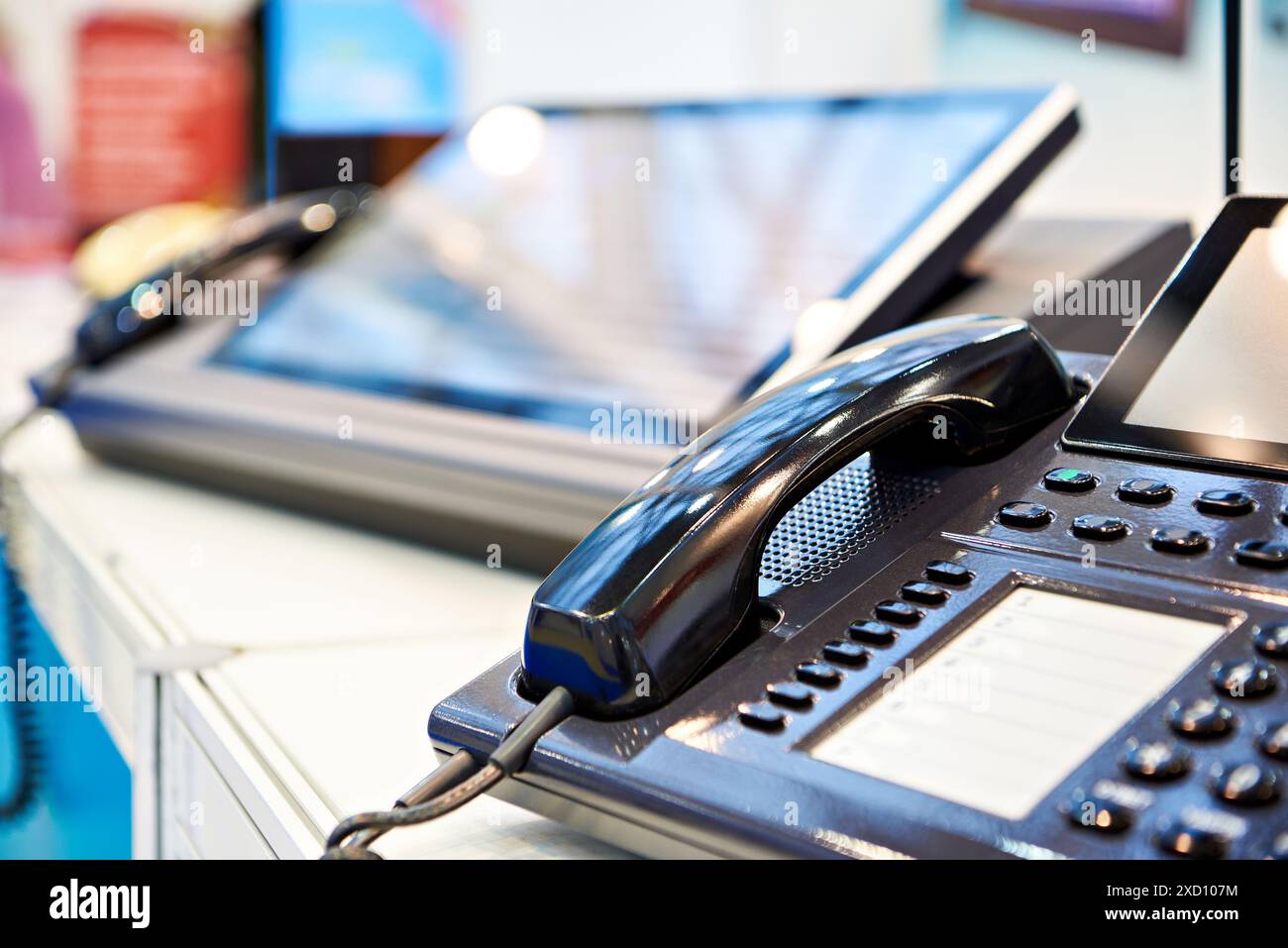 Telephone switching station direct communication on exhibition Stock ...