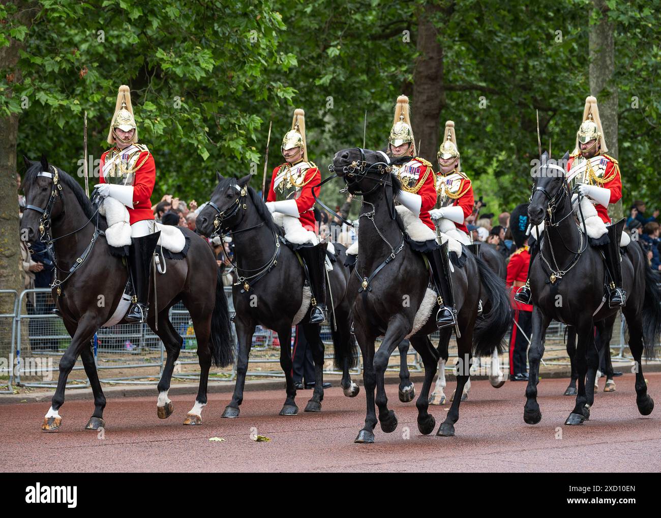 London 15th Jun 2024 Trooping the Colour. The Household Cavalry make ...