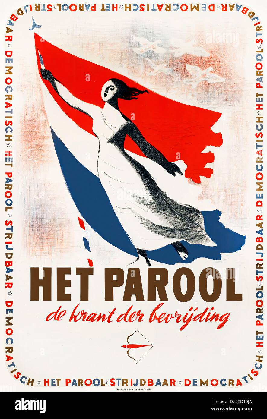 Het Parool, de krant der bevrijding, c. 1940s - Vintage Print Poster ...