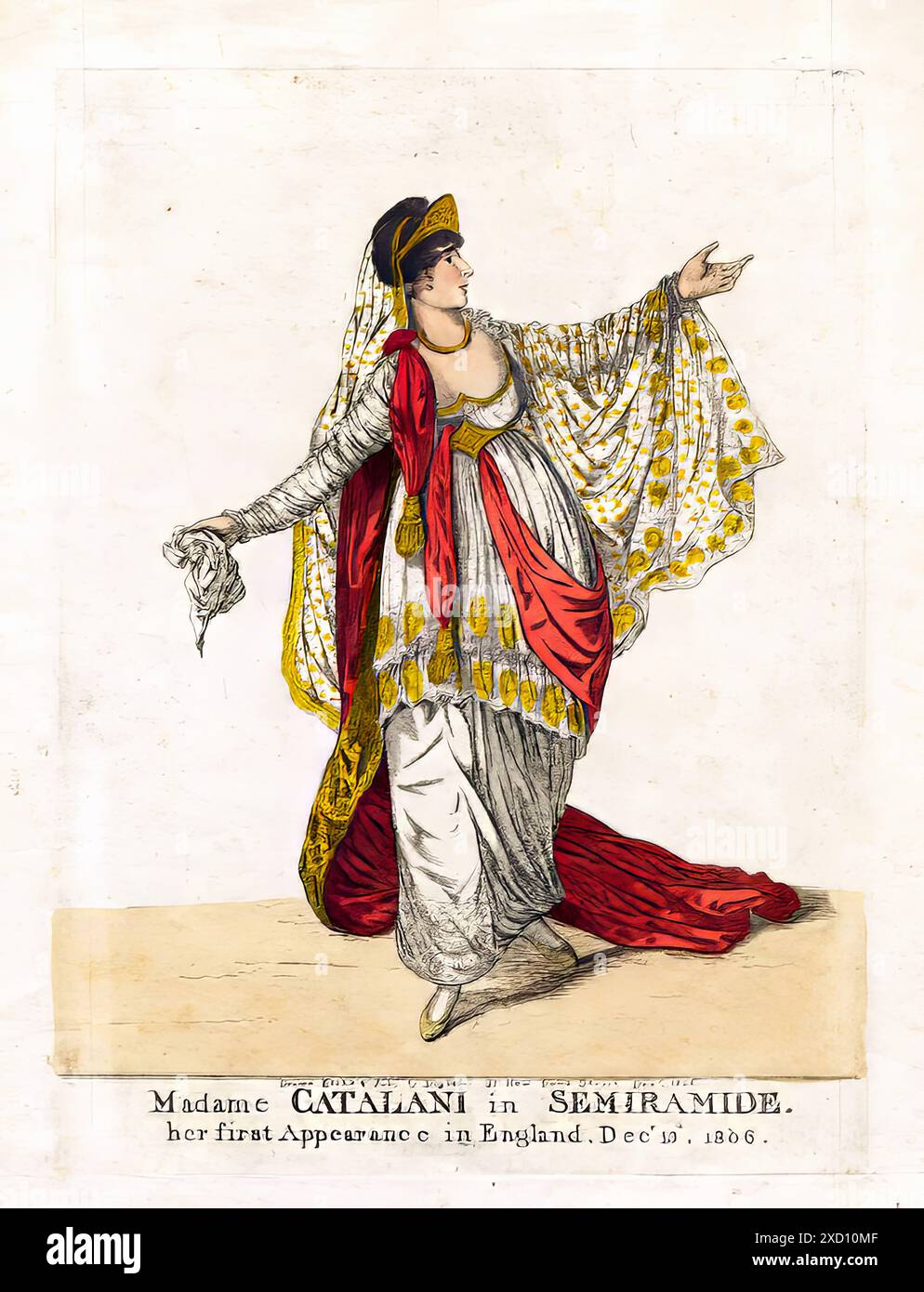 Madame Angelica Catalani in Semiramide. - Vintage Print Poster Stock ...