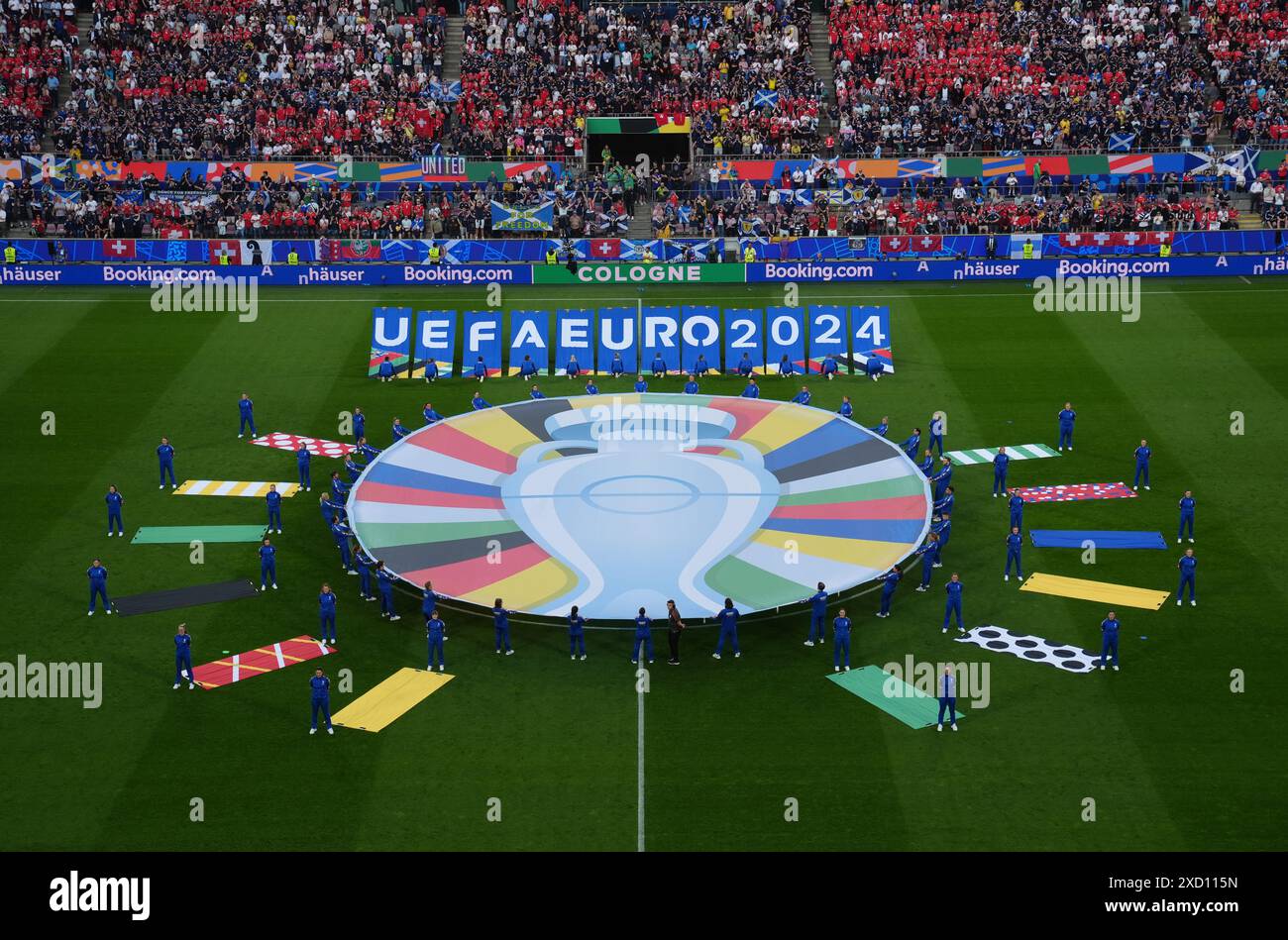 A view of the pre-match presentation before the UEFA Euro 2024 Group A ...
