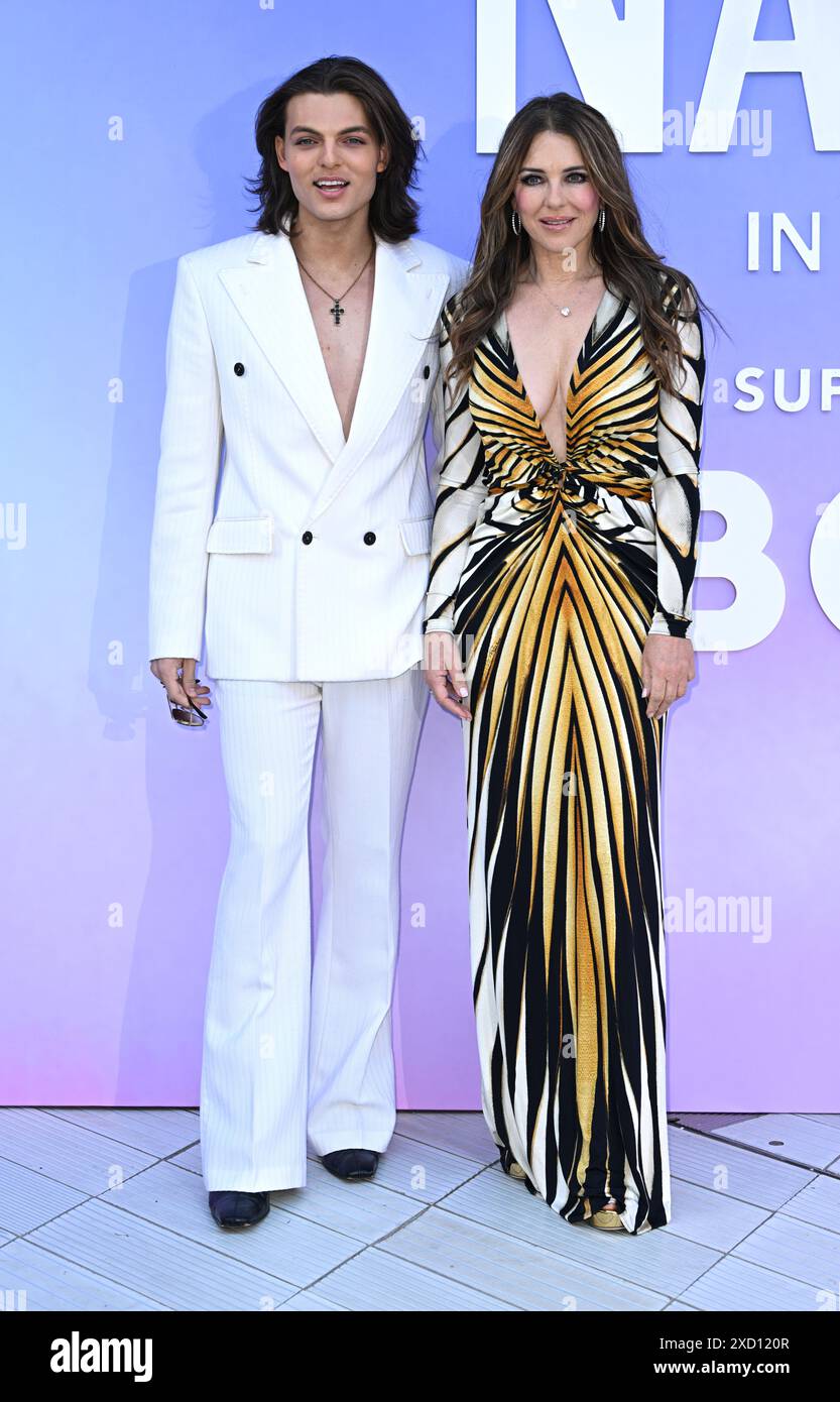 London, UK. June 19th, 2024. Damian Hurley and Elizabeth Hurley ...