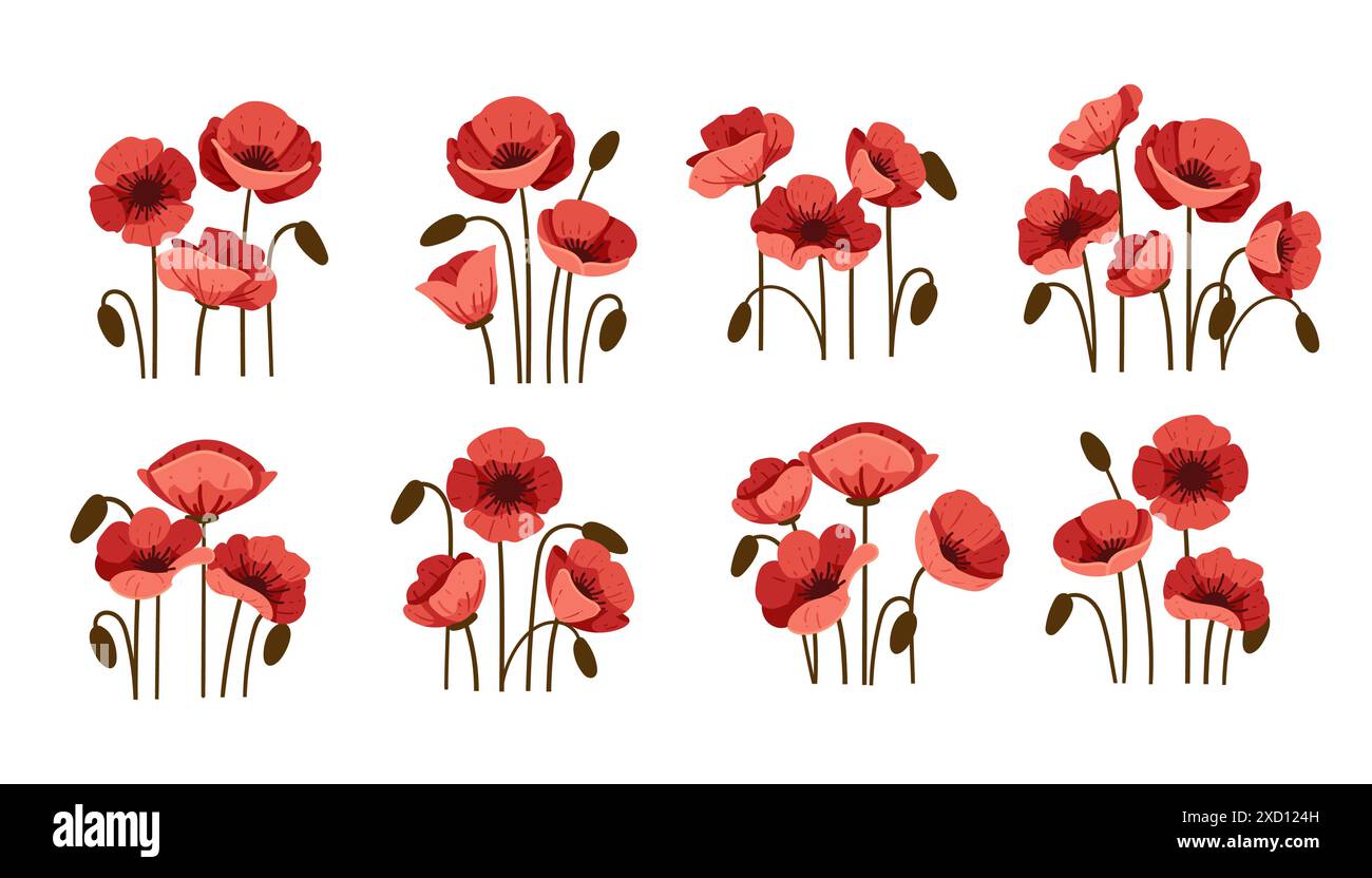 Poppy stamens Stock Vector Images - Alamy