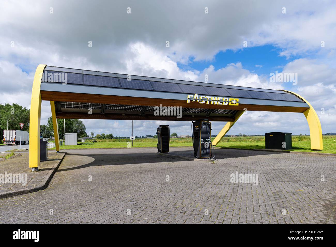 Fastned electric vehicle charging station in Benningbroek, Netherlands ...