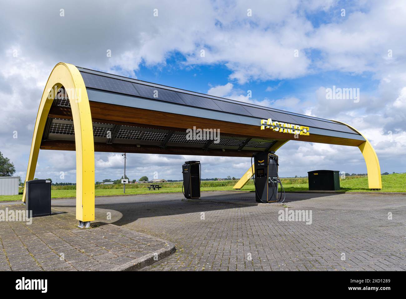 Fastned electric vehicle charging station in Benningbroek, Netherlands ...