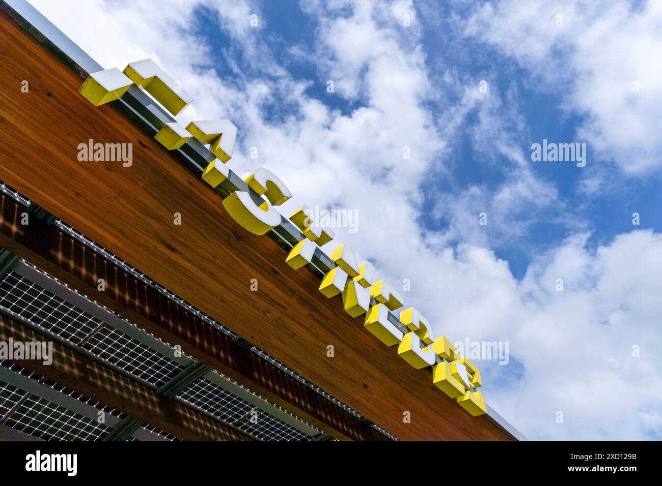 Fastned logo at electric vehicle charging station Stock Photo - Alamy