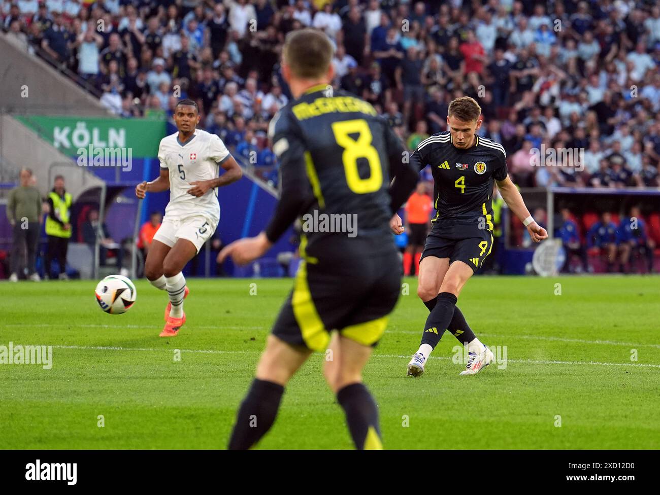 Scotland's Scott McTominay scores their side's first goal of the game ...