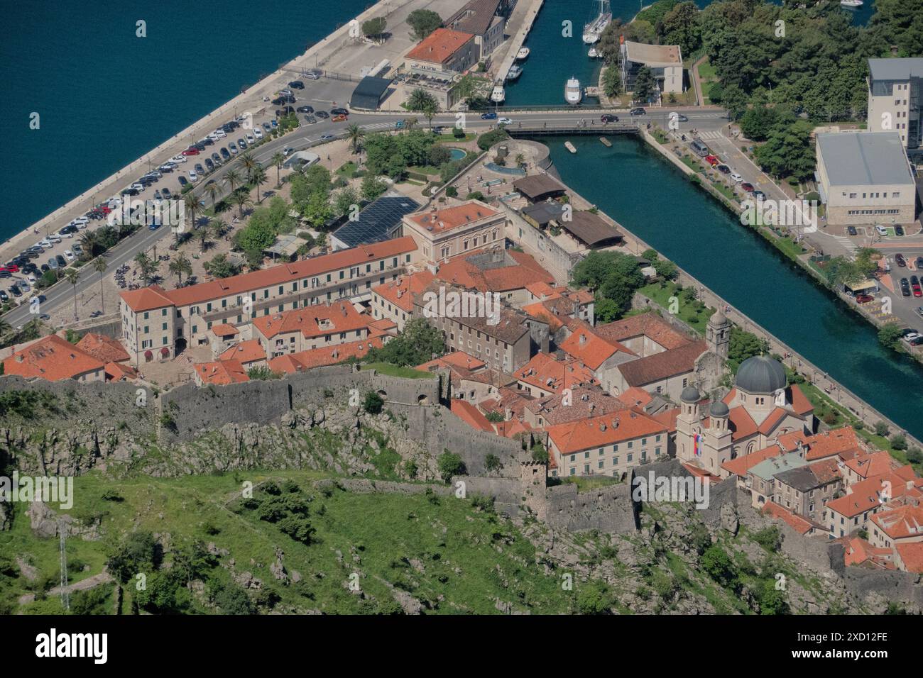 View of the UNESCO World Heritage Kotor Bay and fort from the Kotor ...