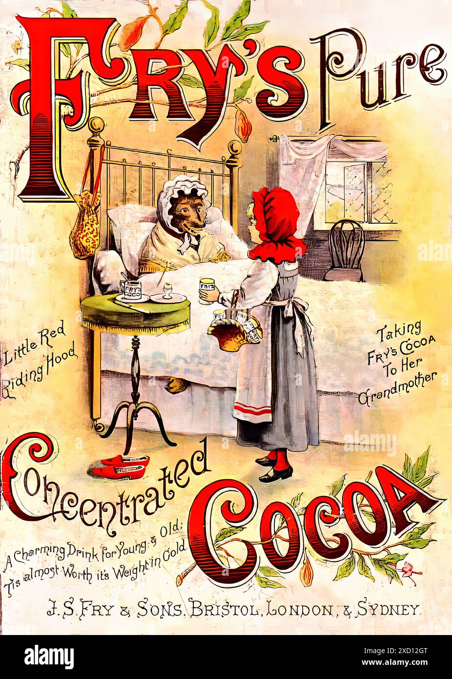 Fry's Pure Concentrated Cocoa, Red Riding Hood. - Vintage Advertising ...