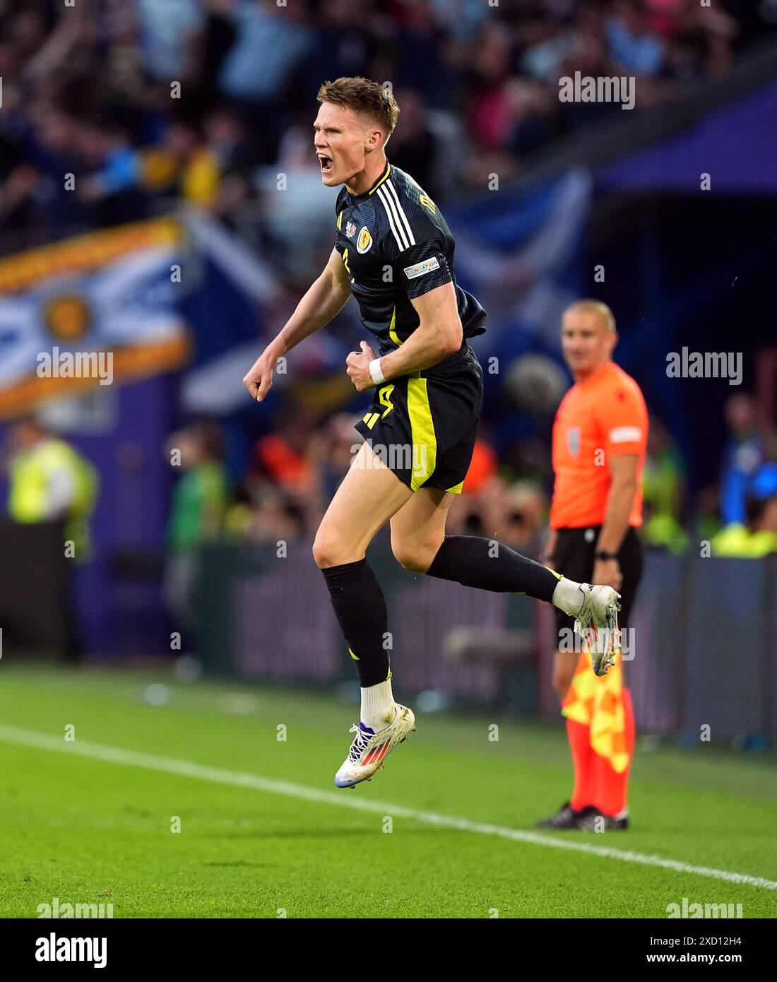 Scotland's Scott McTominay celebrates scoring their side's first goal ...