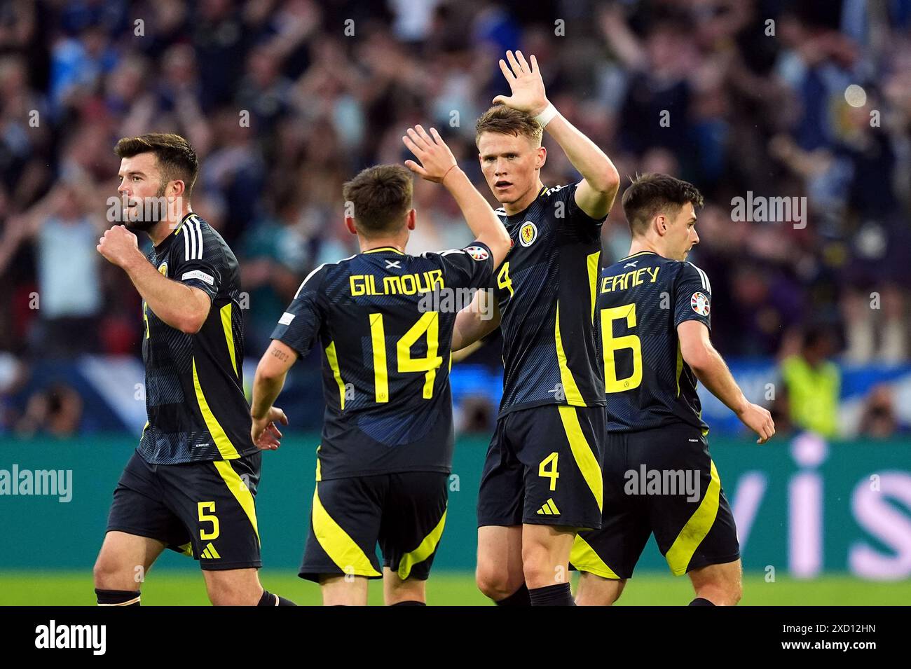 Scotland's Scott McTominay celebrates scoring their side's first goal ...