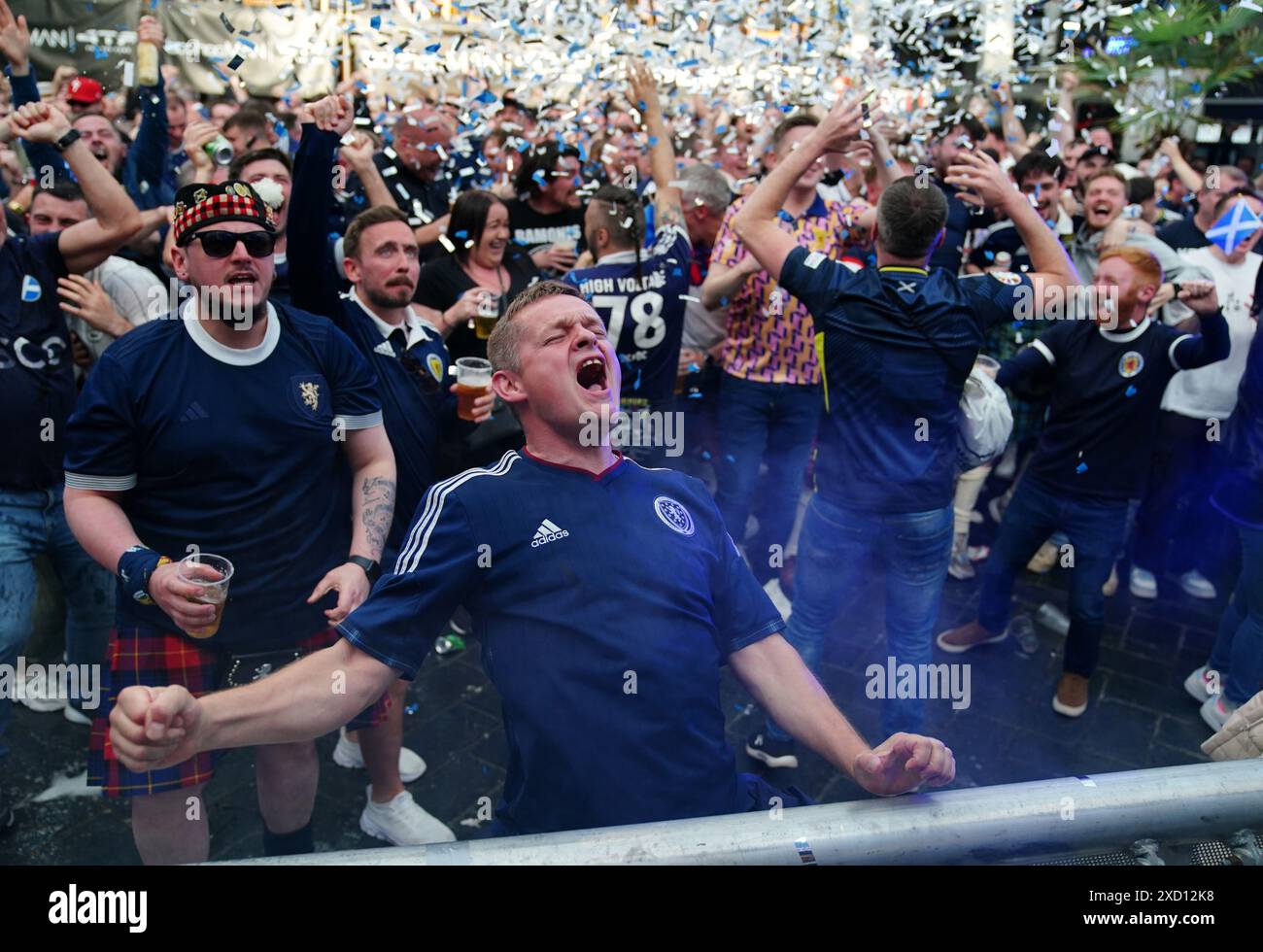 Scotland fans celebrate after Scotland's Scott McTominay scores the ...