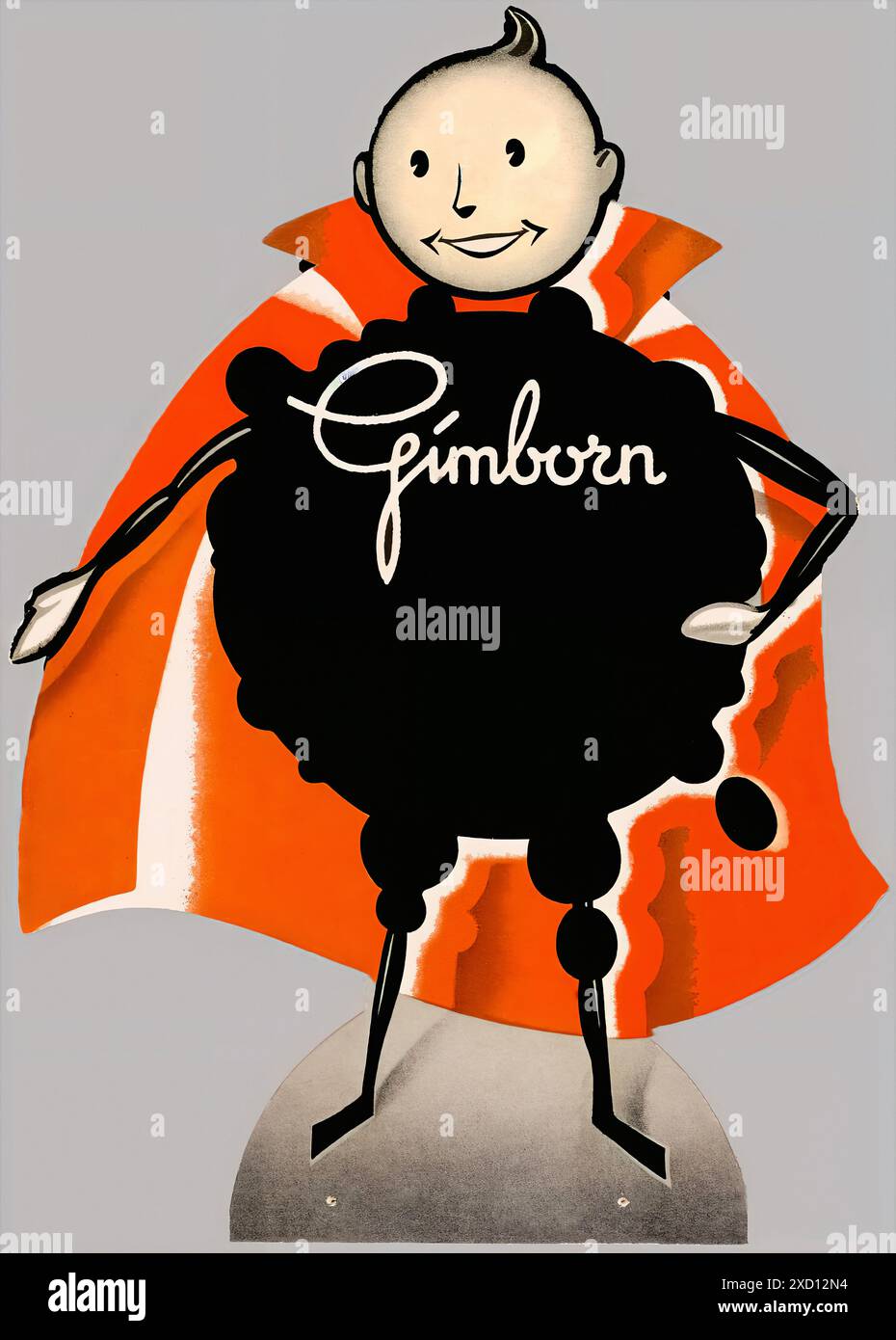 Gimborn man, c. 1950s. - Vintage Print Poster Stock Photo - Alamy