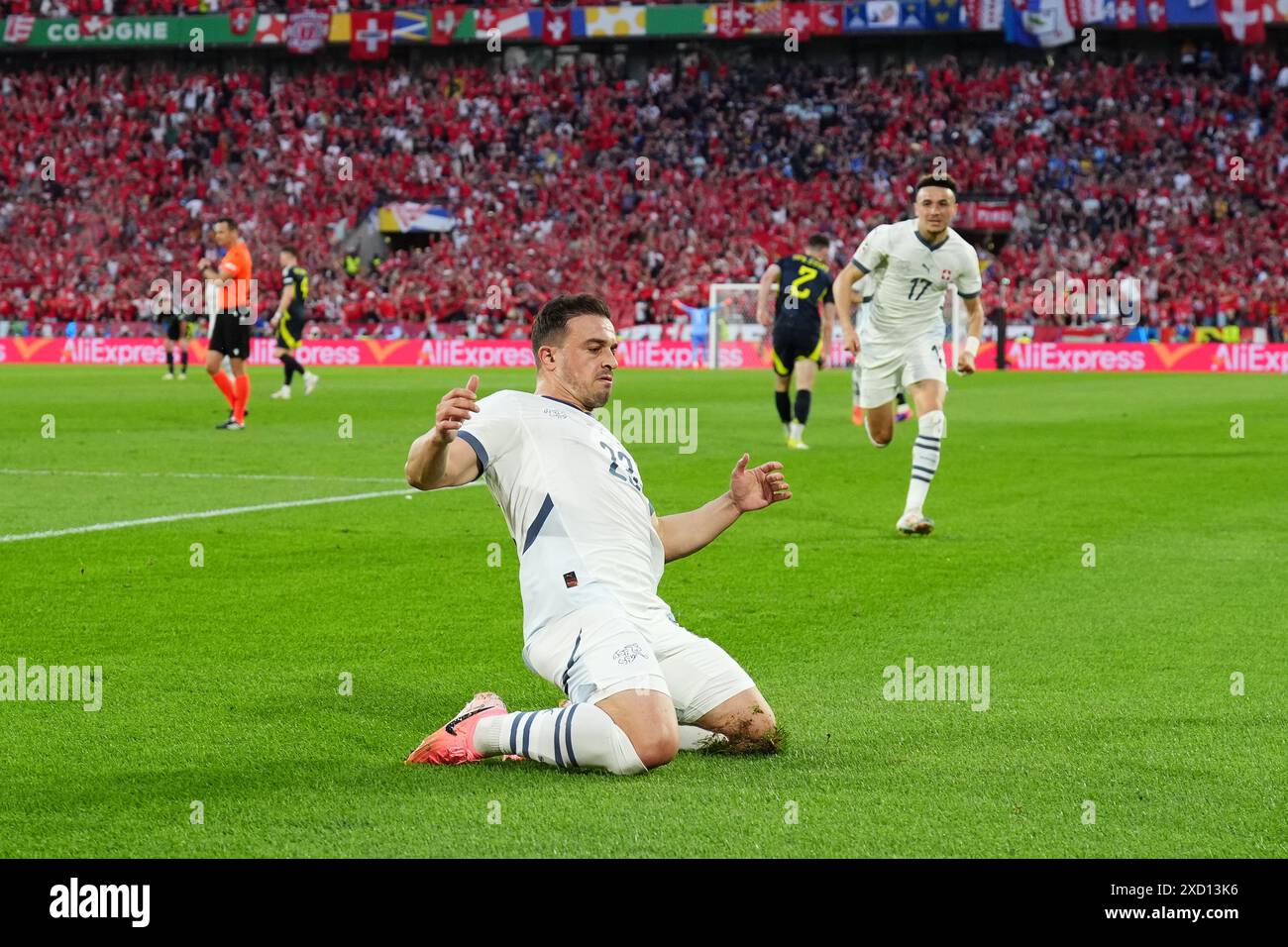 Switzerland's Xherdan Shaqiri celebrates after scoring their side's ...