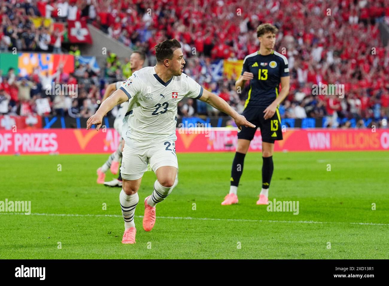 Switzerland's Xherdan Shaqiri celebrates after scoring their side's ...