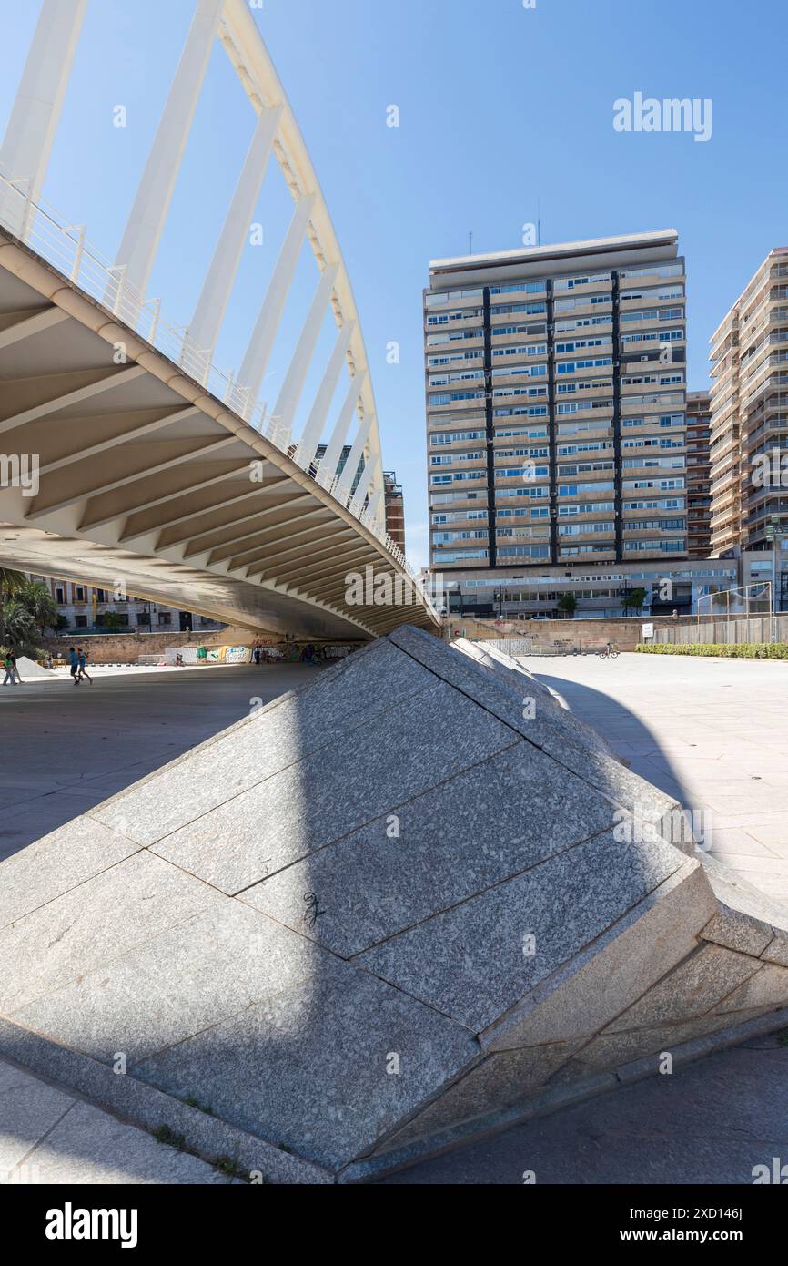 Valencia, Spain - April 19, 2024: Alameda Bridge and Subway Station by ...