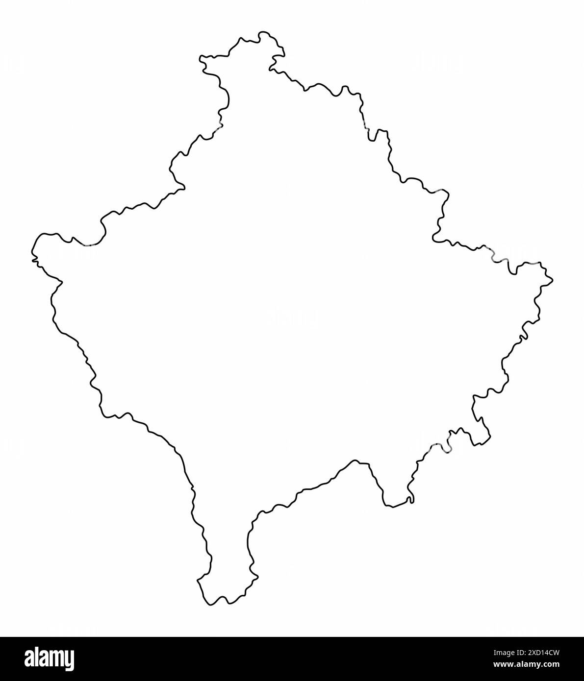 Kosovo outline map isolated on white background Stock Vector Image ... Kosovo outline map isolated on white background Stock Vector Image ...