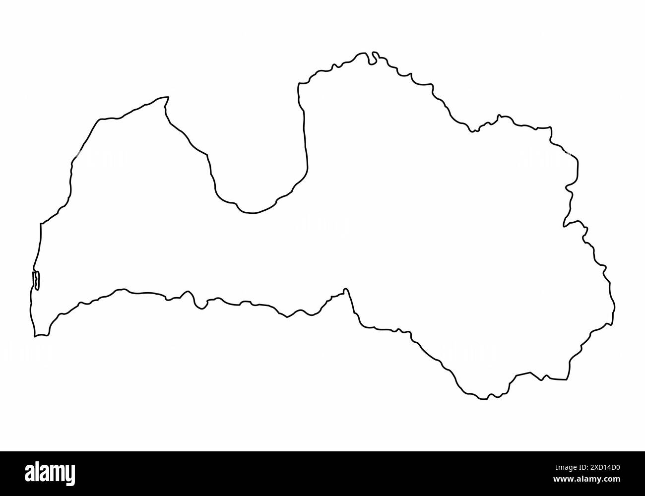 Latvia outline map isolated on white background Stock Vector Image & Art - Alamy