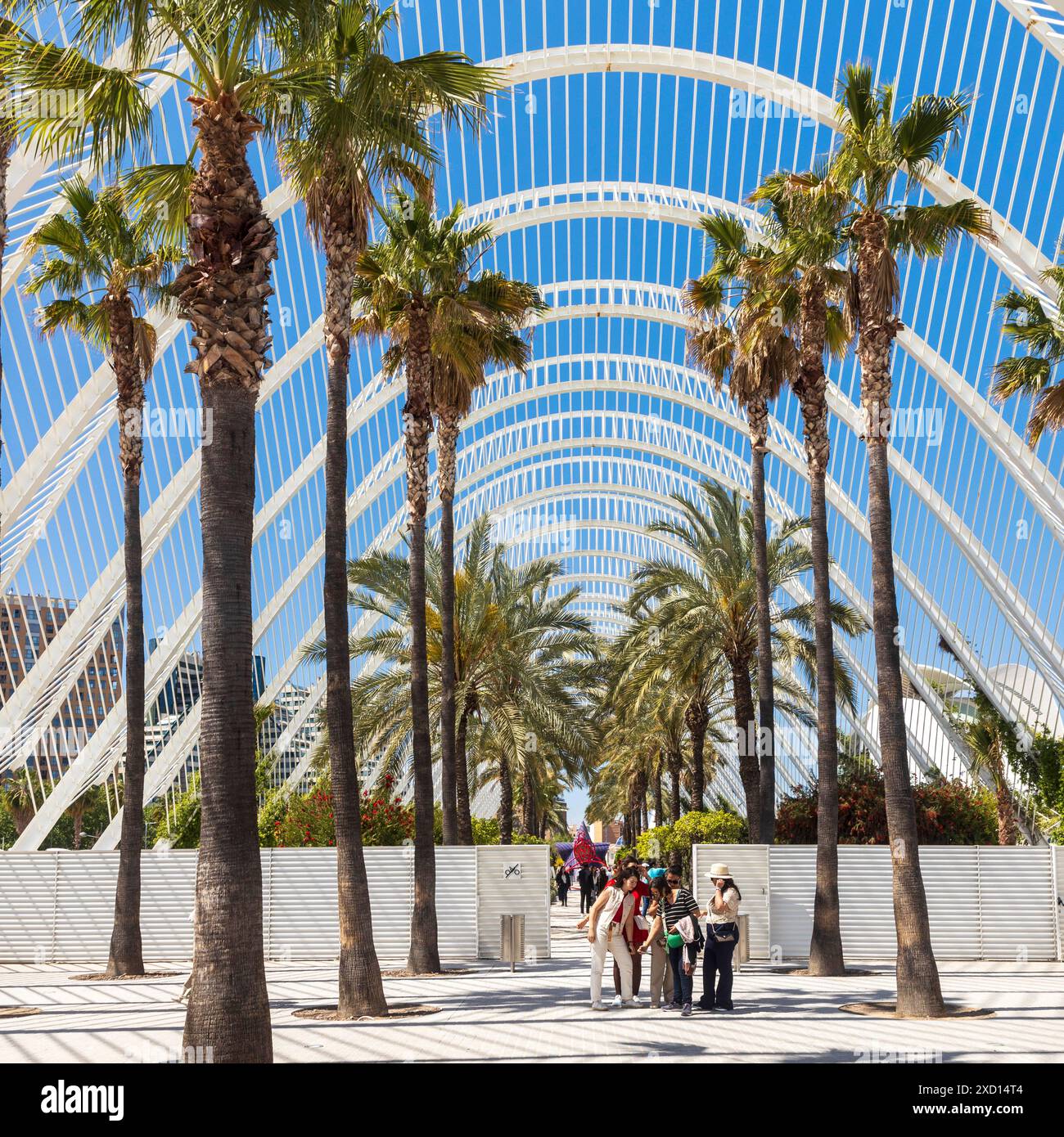 Valencia, Spain - 17 April 2024: Exterior Structure of the Umbracle ...