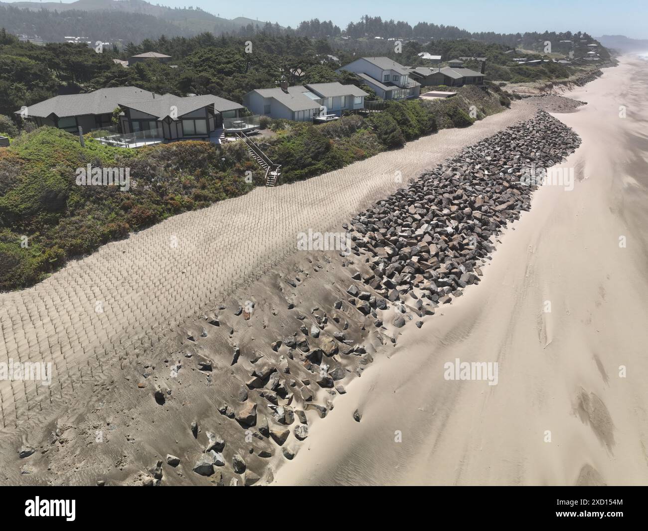 Beach erosion, mitigation,restoration and riprap construction at Salishan Oregon on the Pacific ...