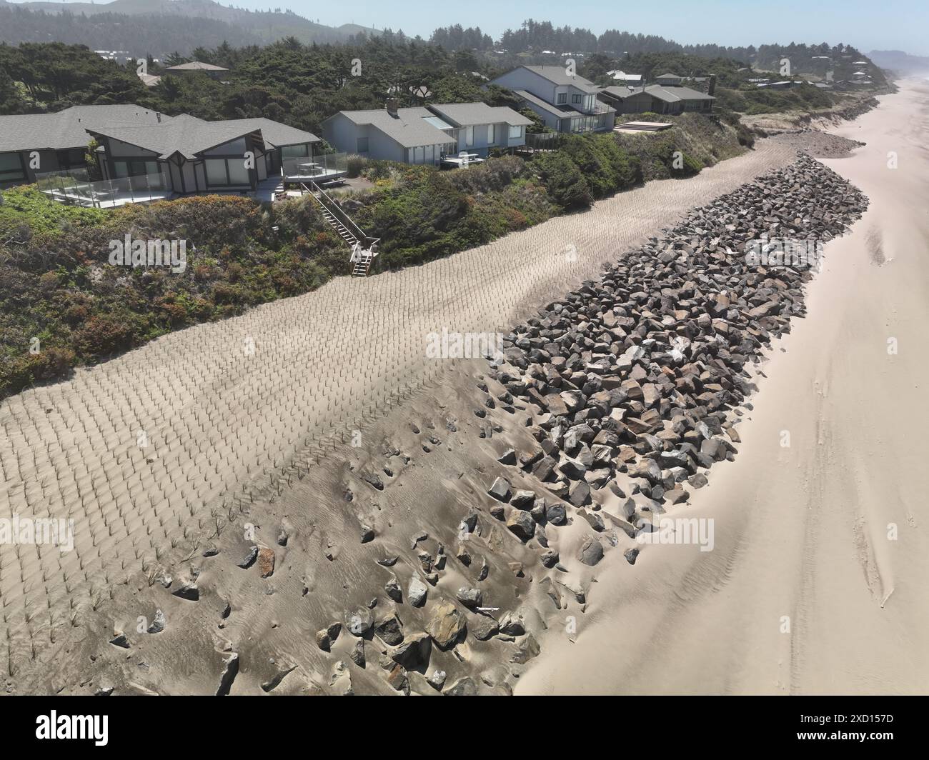 Beach erosion, mitigation,restoration and riprap construction at Salishan Oregon on the Pacific ...