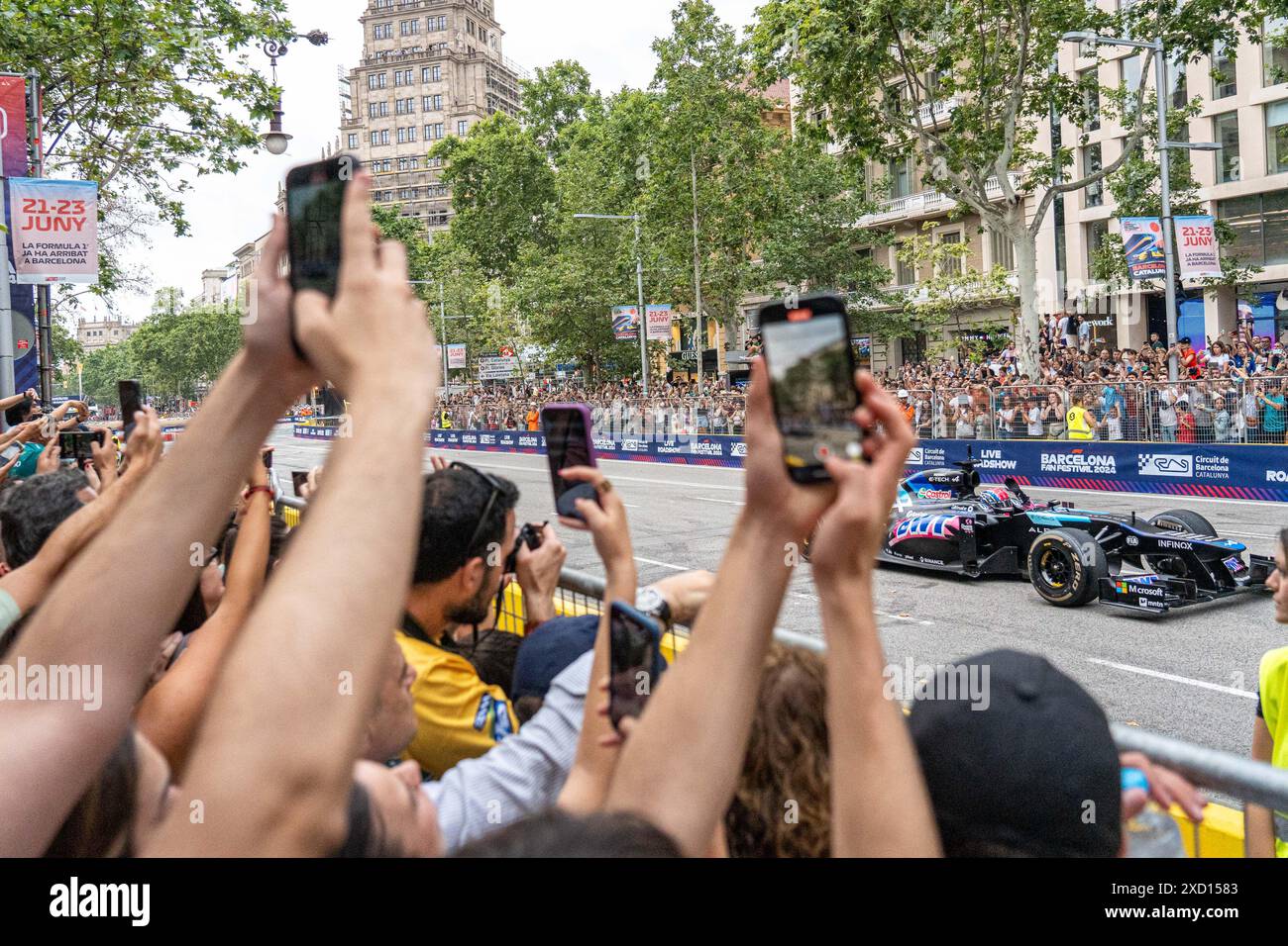 Jack Doohan drives the Lotus E20 V8 painted in Alpine colors on the ...