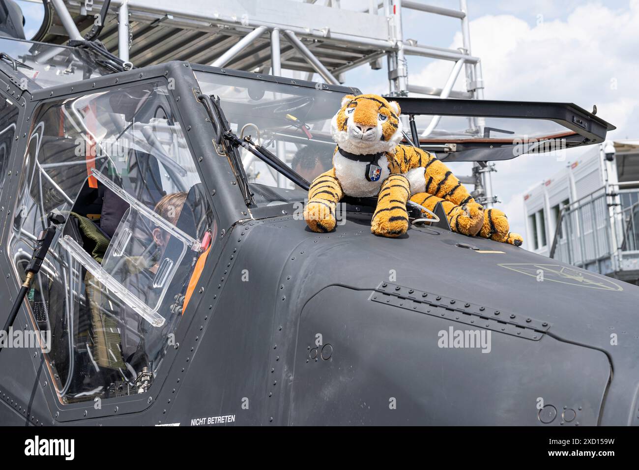 Cockpit of a four-bladed, twin-engined attack helicopter Eurocopter ...