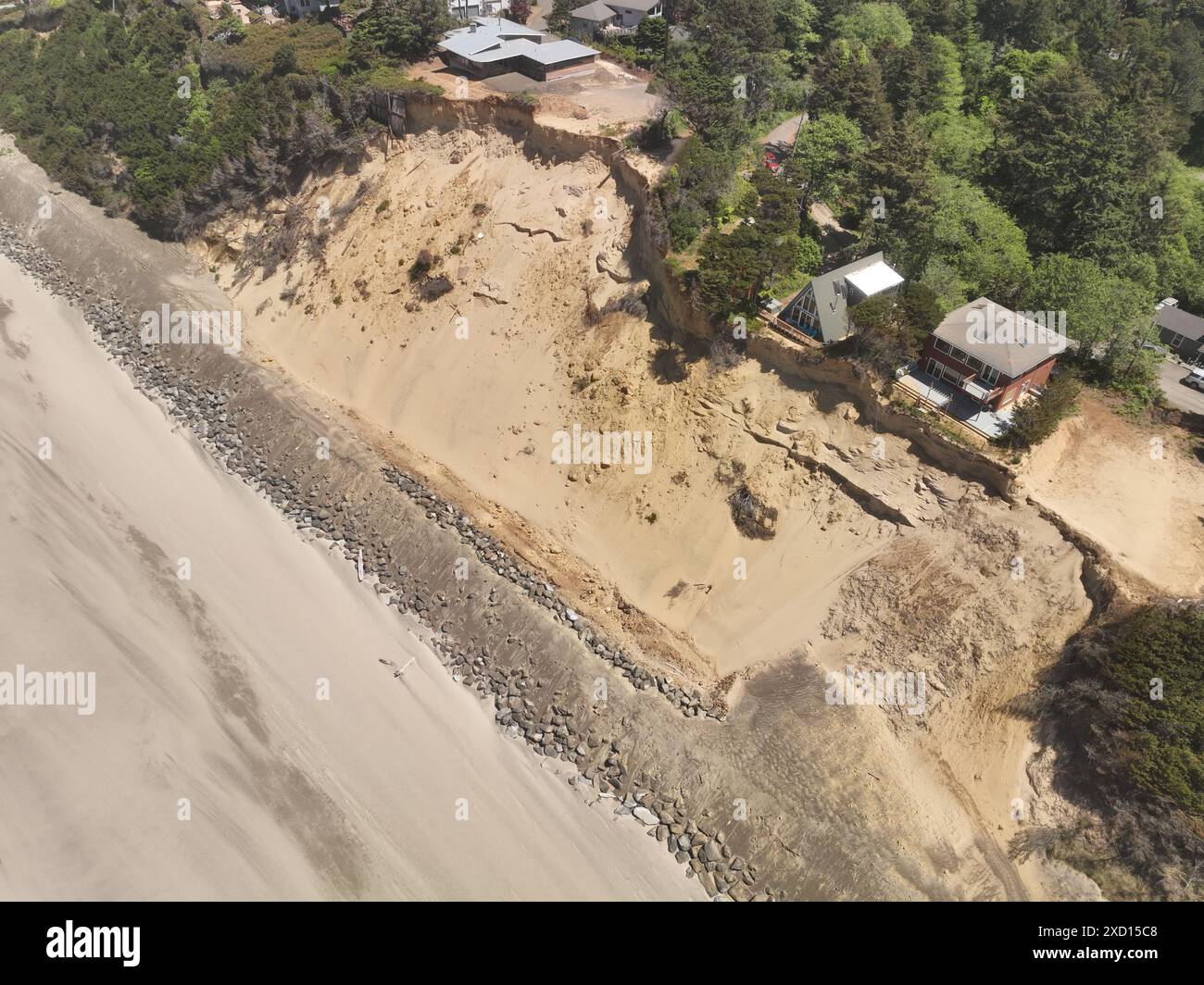 Beach erosion, mitigation,restoration and riprap construction at Salishan Oregon on the Pacific ...