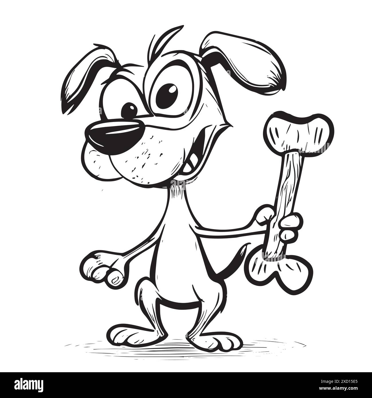 Happy Dog cartoon. Vector illustration Stock Vector Image & Art - Alamy