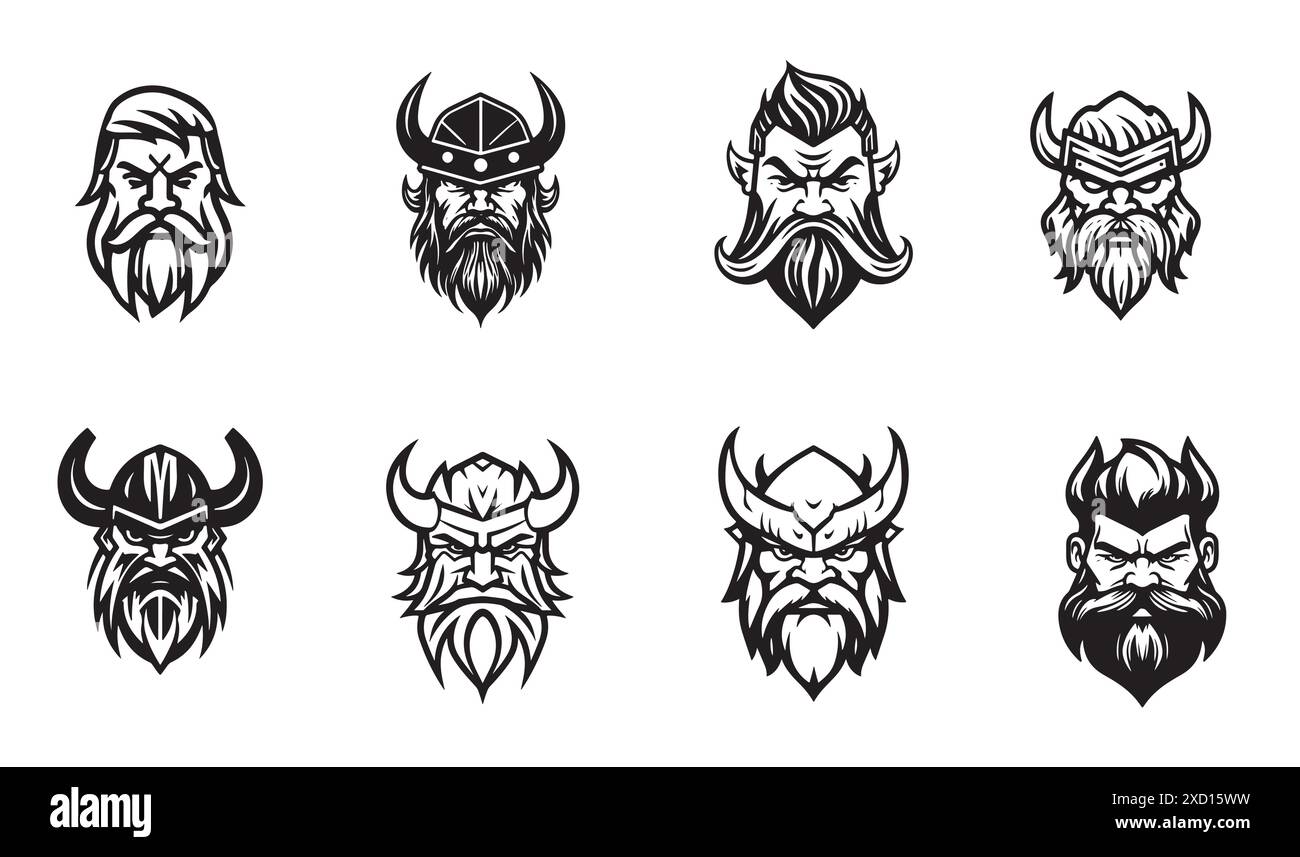 Warrior Face, Viking Head, Viking Face, Viking horn helmet warrior ...
