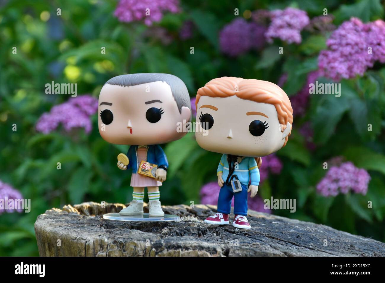 Funko Pop action figures of Eleven and Max from supernatural horror TV ...