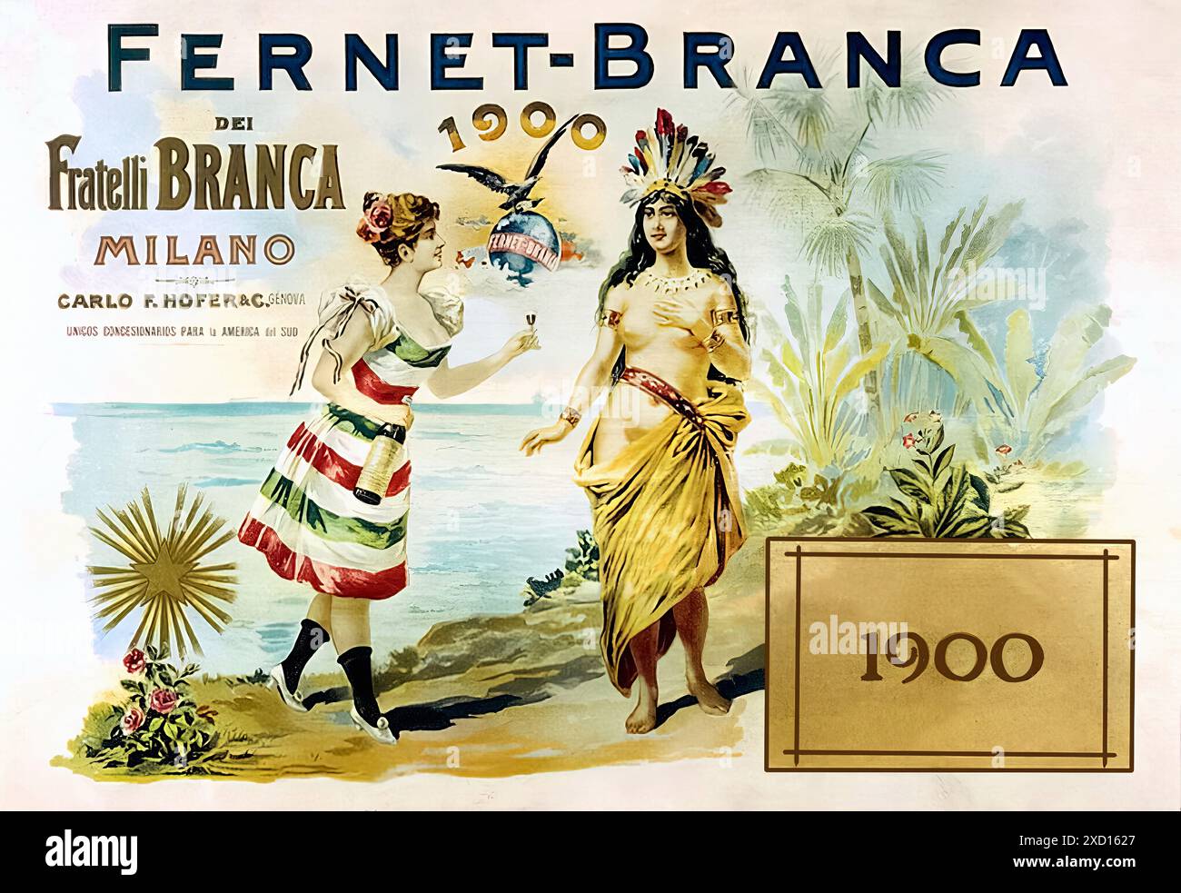Fernet-Branca dei Fratelli Branca Milano 1900. - Vintage Advertising ...