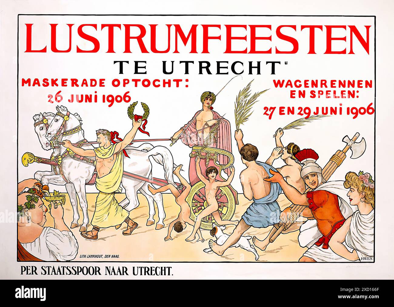Lustrumfeesten te Utrecht, Maskerade Optocht, Wagenrennen en Spelen ...