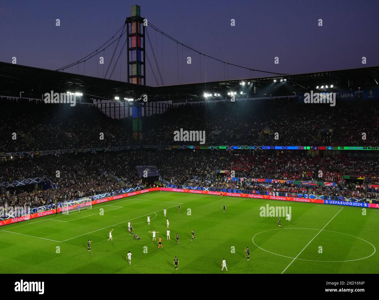 General view of the action during the UEFA Euro 2024 Group A match at ...