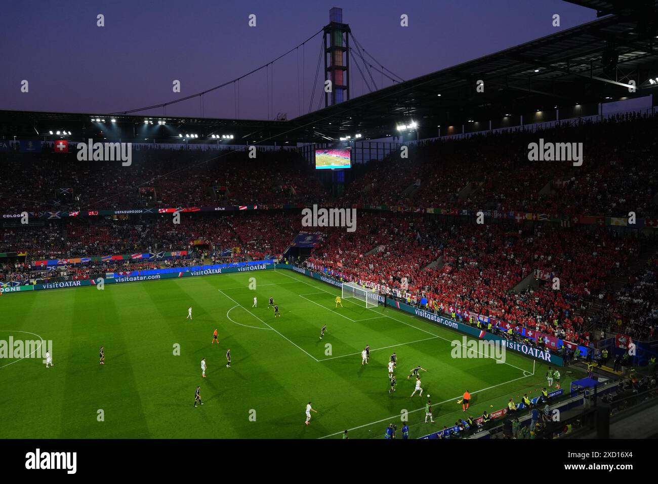 General view of the action during the UEFA Euro 2024 Group A match at ...