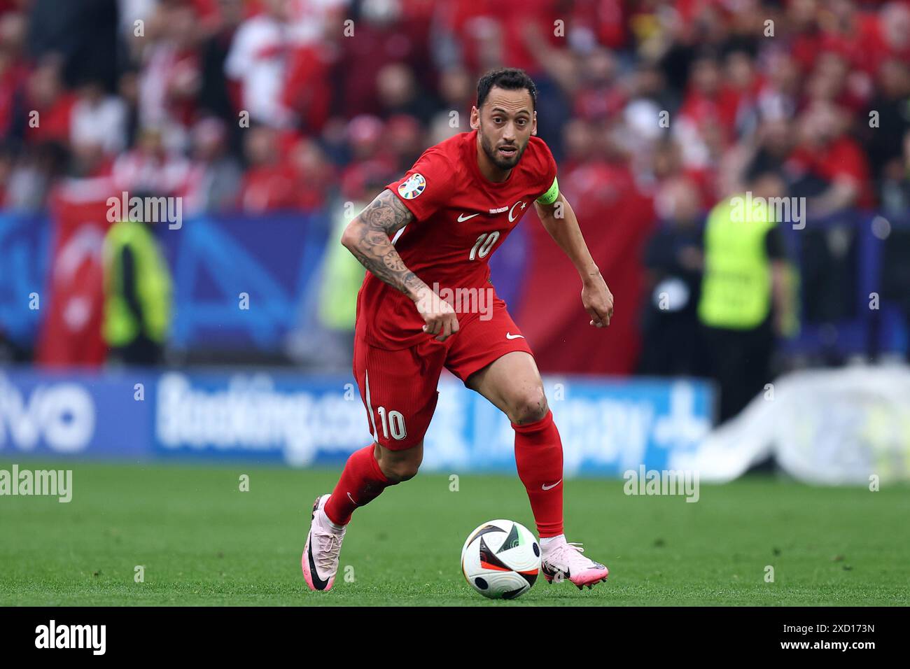 Hakan Calhanoglu of Turkey in action during the Uefa Euro 2024 Group D ...