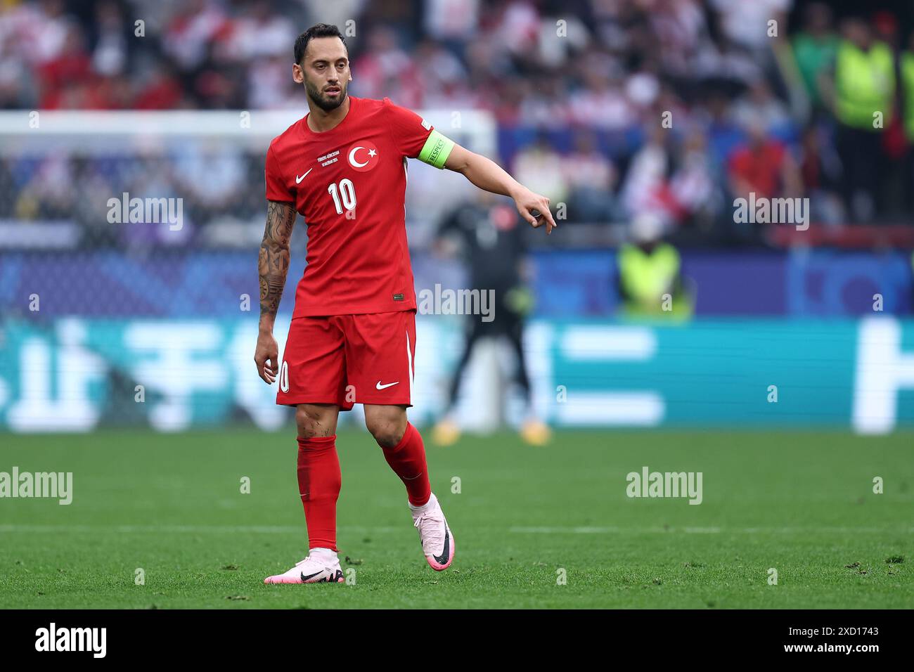Hakan Calhanoglu of Turkey gestures during the Uefa Euro 2024 Group D ...
