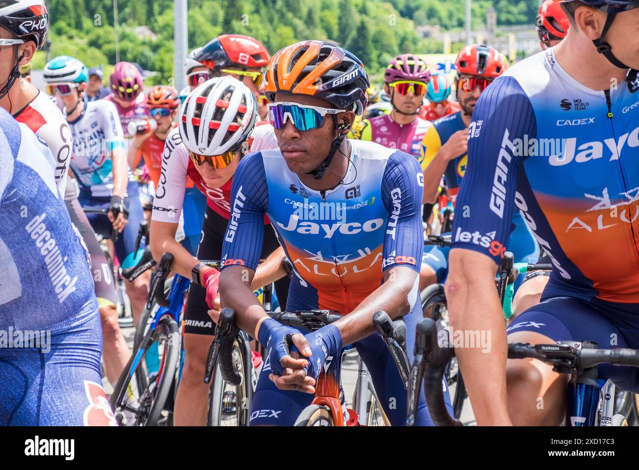 Switzerland, Canton Ticino, Tour de Suisse 2024, Ambri, Welay Hagos ...