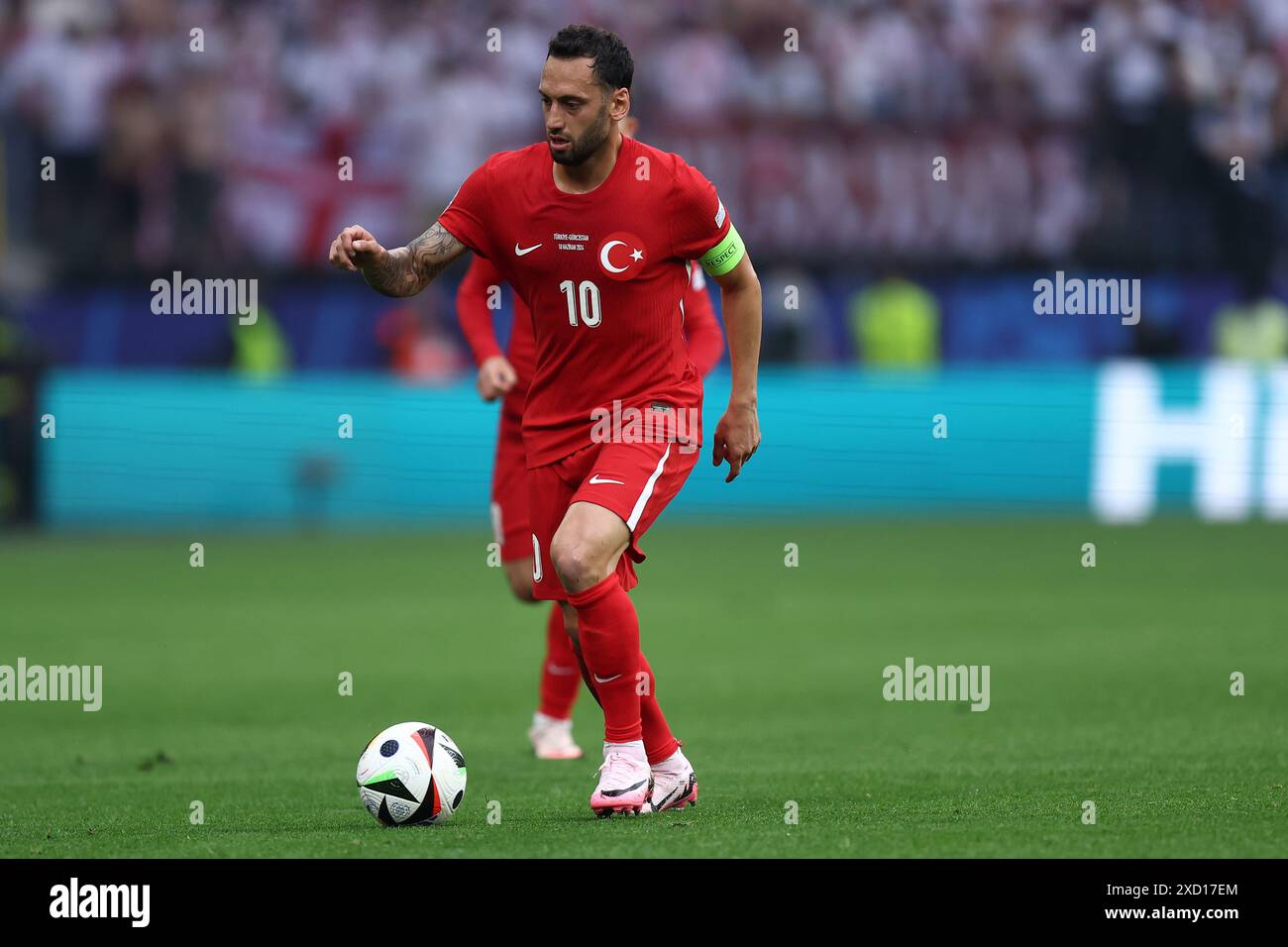 Hakan Calhanoglu of Turkey in action during the Uefa Euro 2024 Group D ...